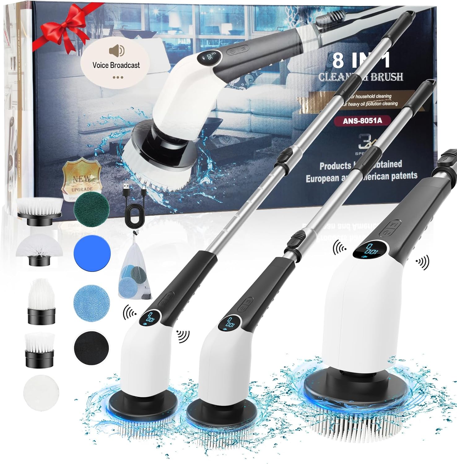 Amazon.com: Electric Spin Scrubber Rechargeable Cordless Spin Cleaning ...