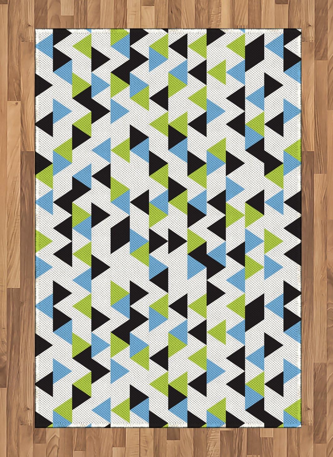 Amazon.com: Lunarable Geometric Area Rug, Abstract Patterns Triangles ...