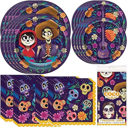 Amazon.com: Unique Disney Coco Dinnerware Party Bundle - 16 Luncheon ...