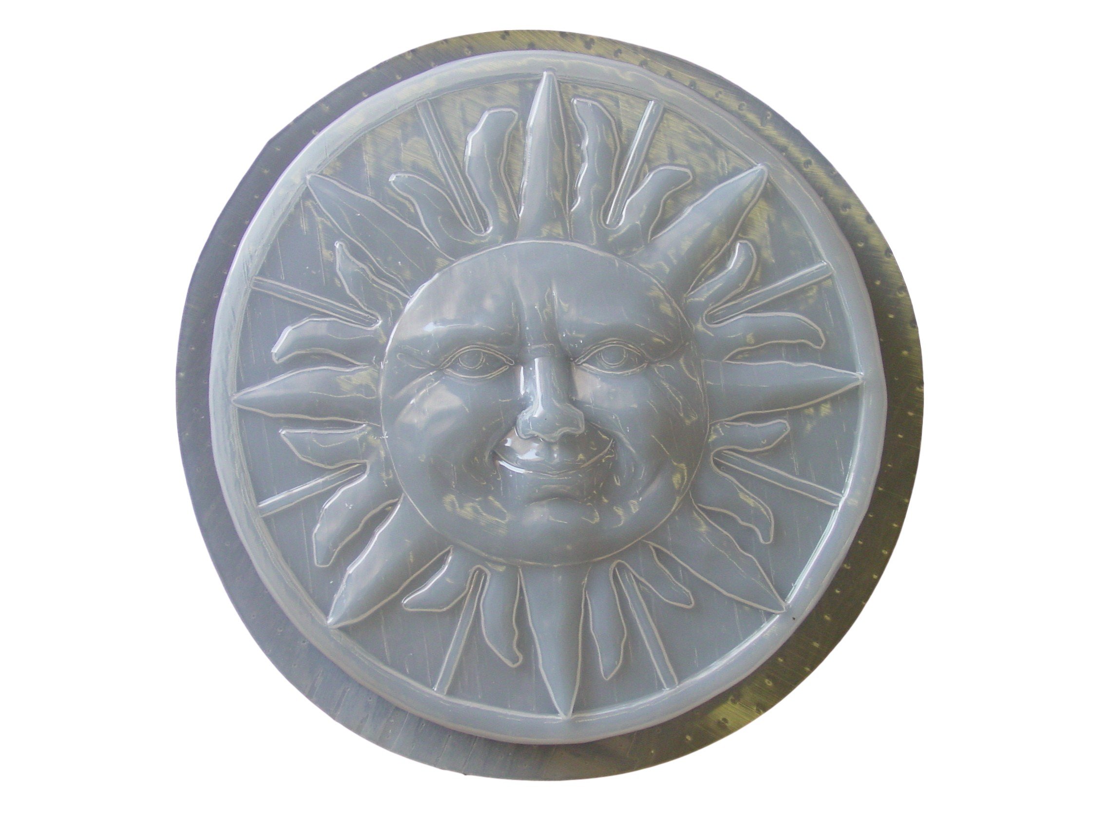 Amazon.com: Large Round Sun Plastic Craft Mold use with Concrete or ...