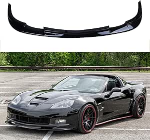 Amazon.com: 3PCS Front Bumper Lip Spoiler Kit FIT 2005–2013 Corvette C6 ...
