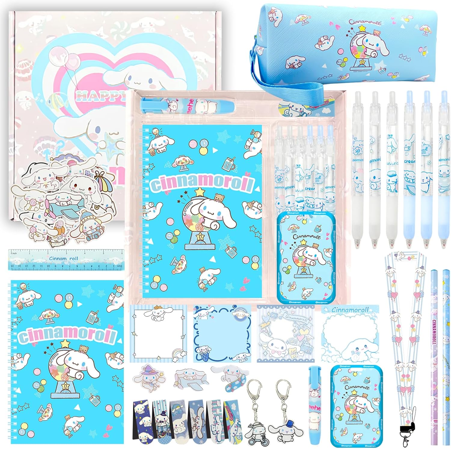 Amazon.com: Cinnamoroll Kawaii Stationery Kit - 12PC Cute School ...