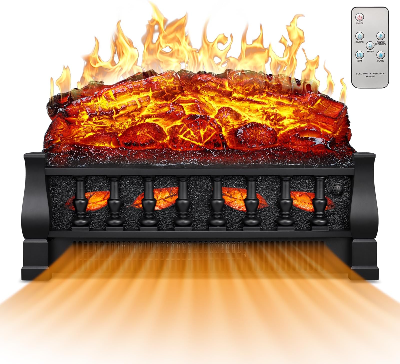 Amazon.com: duraflame Electric Log Set 1,000 Sq Ft Heater, Faux Logs ...
