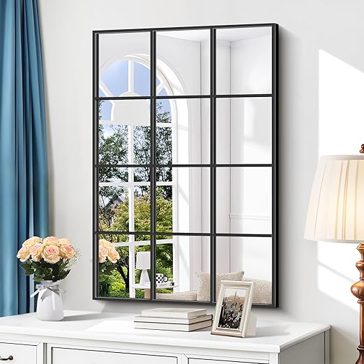 Amazon.com: NIMURY Rectangle Window Mirror, 26"38" Wall Mounted Metal ...