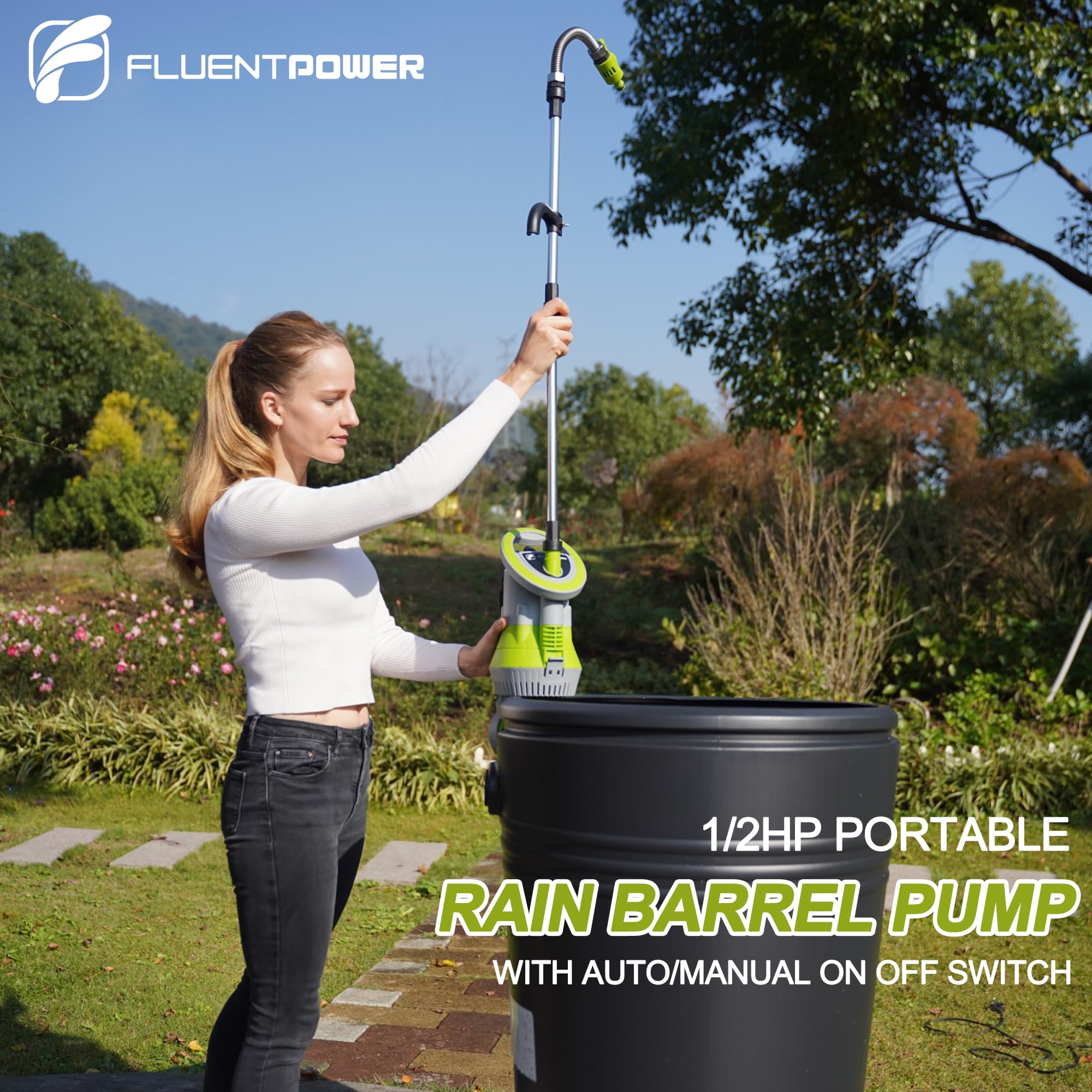 Rain Barrel With Pump Top
