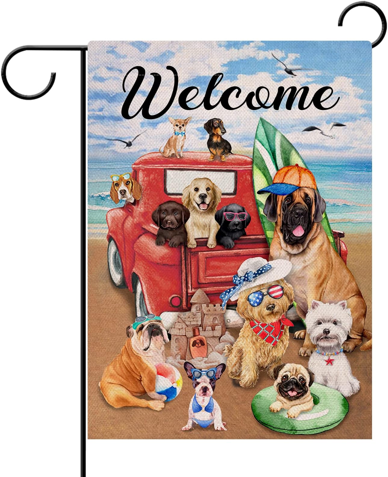 Amazon.com : AVOIN colorlife Pet Cat and Dog Garden Flag 12x18 Inch ...