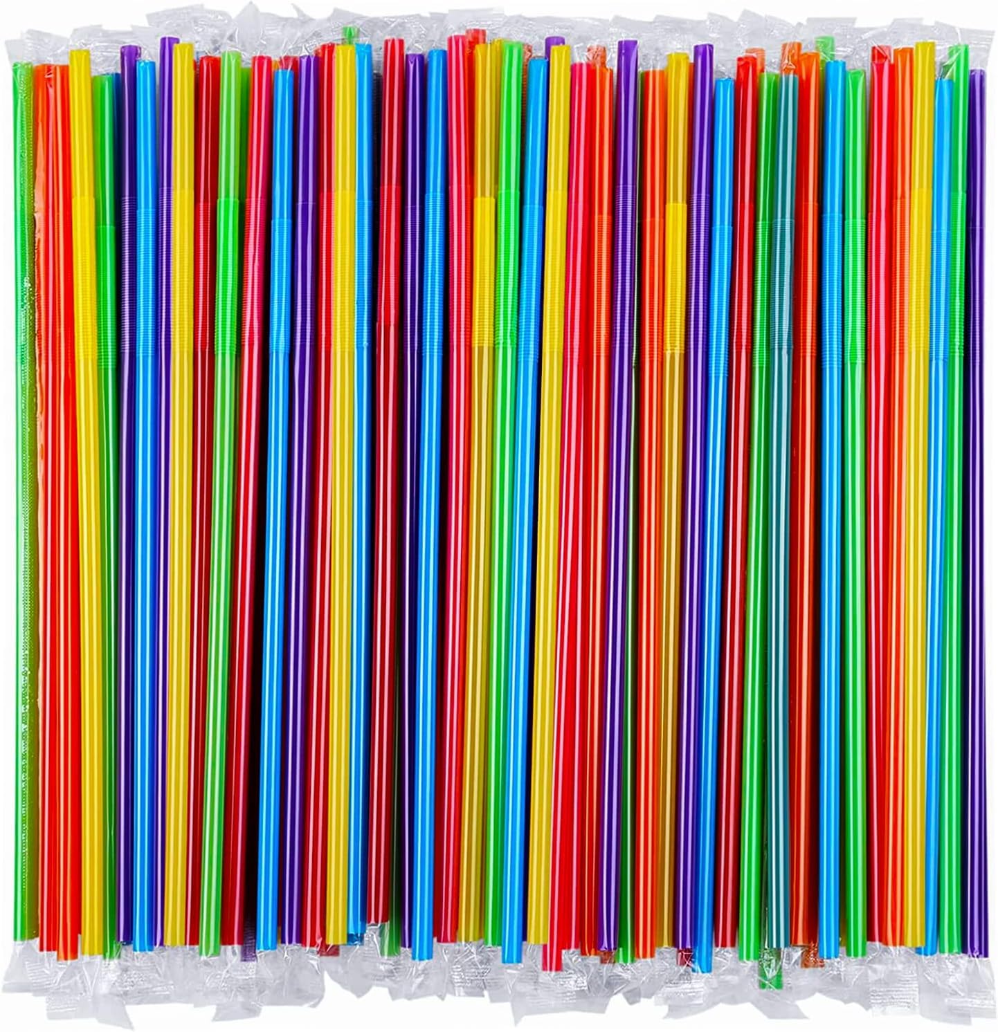 Amazon.com: [Individually Wrapped] 200 Pcs Colorful Flexible Plastic ...