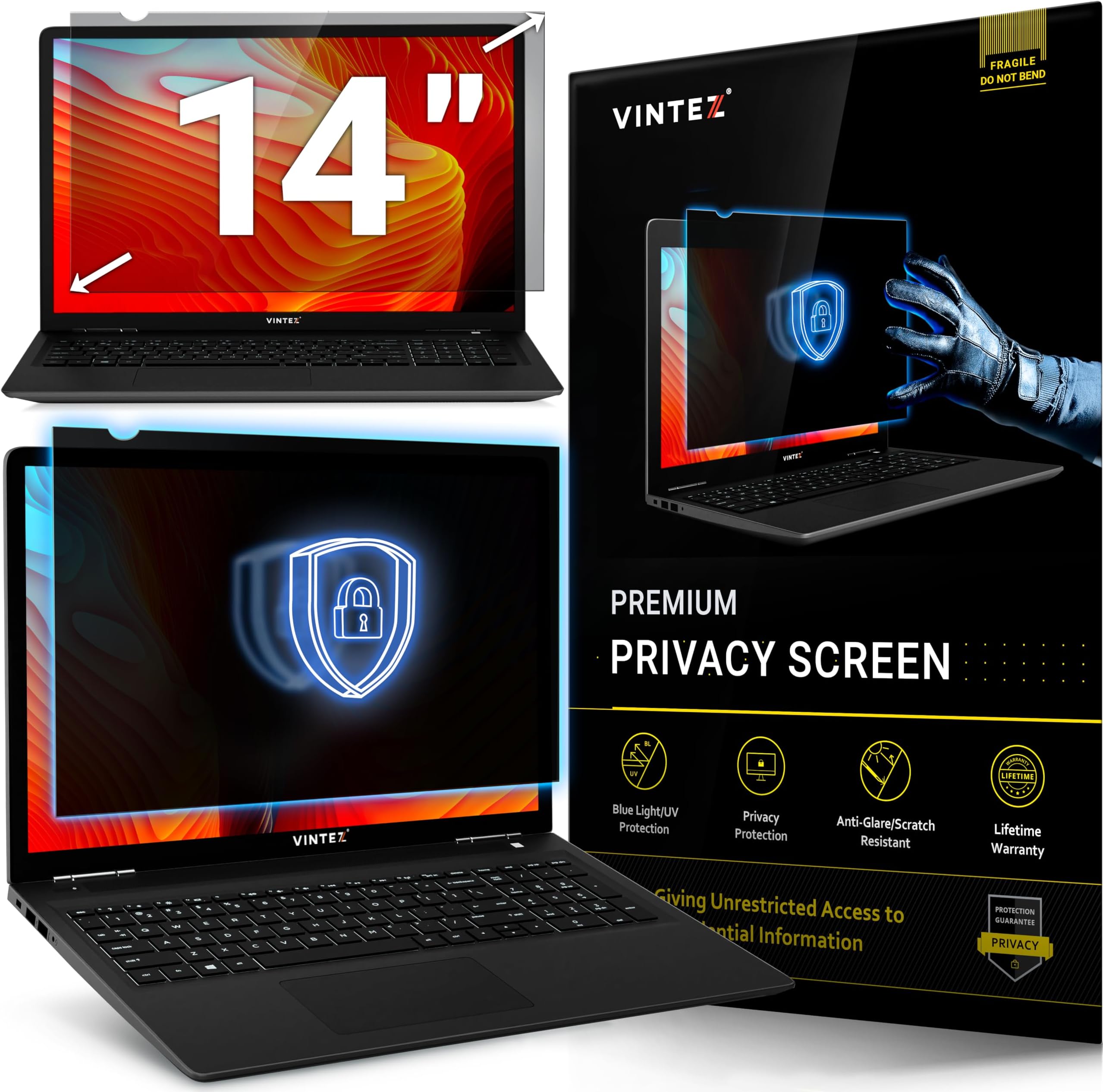 Amazon.com: MOBDIK 2 Pack 15.6 Inch Laptop Privacy Screen for 16:9 ...