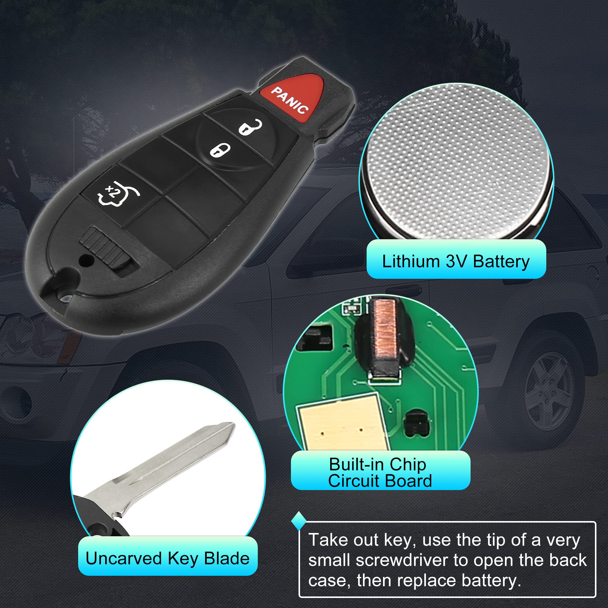 Grand Cherokee Remote X AUTOHAUX Keyless Entry Remote Fob For Jeep ...