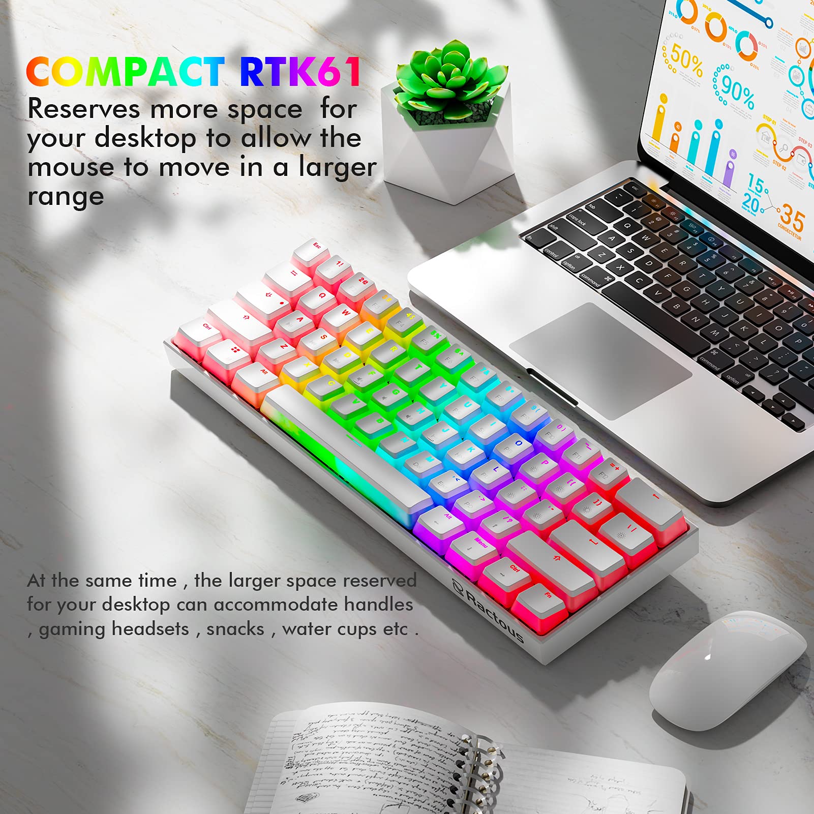 Ractous RTK61P 60% Mechanical...B09P88S8JX | Encarguelo.com