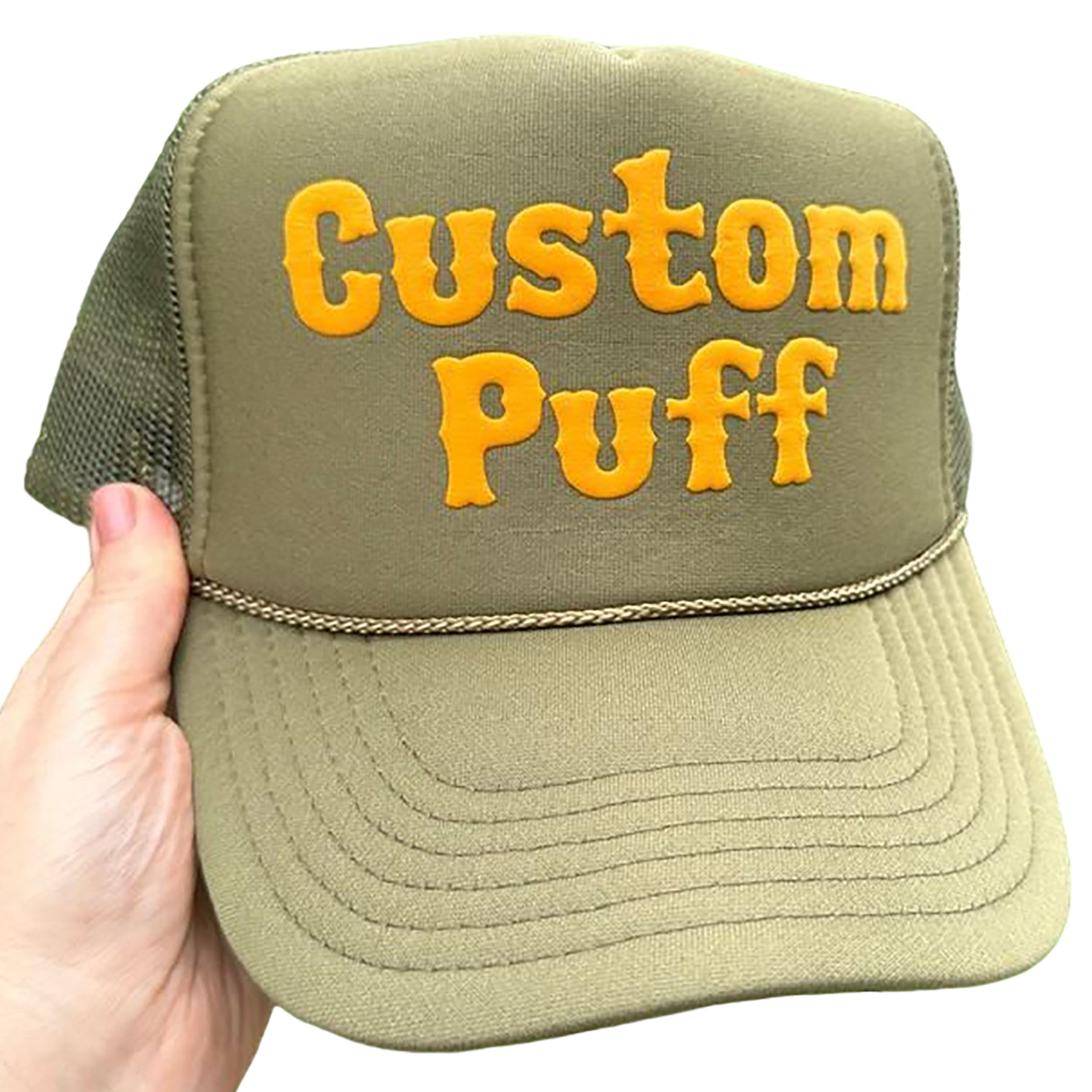 Custom Puff Hat Customize Foam Trucker Caps Personalized Puff Print ...