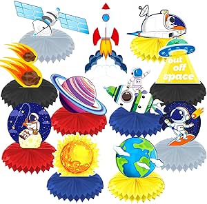 Amazon.com: Outer Space Honeycomb Centerpiece 11 Pack Space Party ...