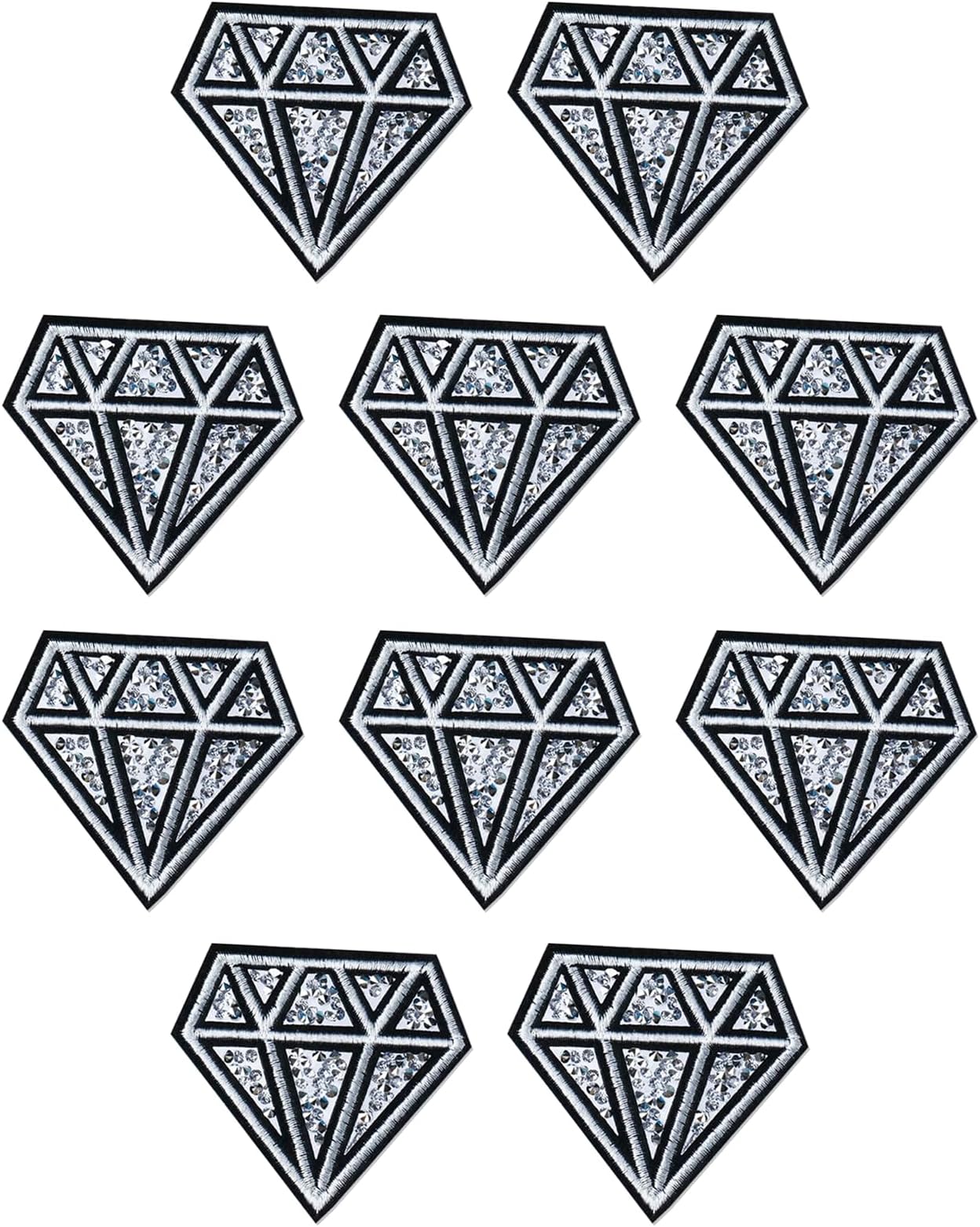 Amazon.com: Qingxi Charm Shiny Glitter Rhinestone Diamond Sewing on ...