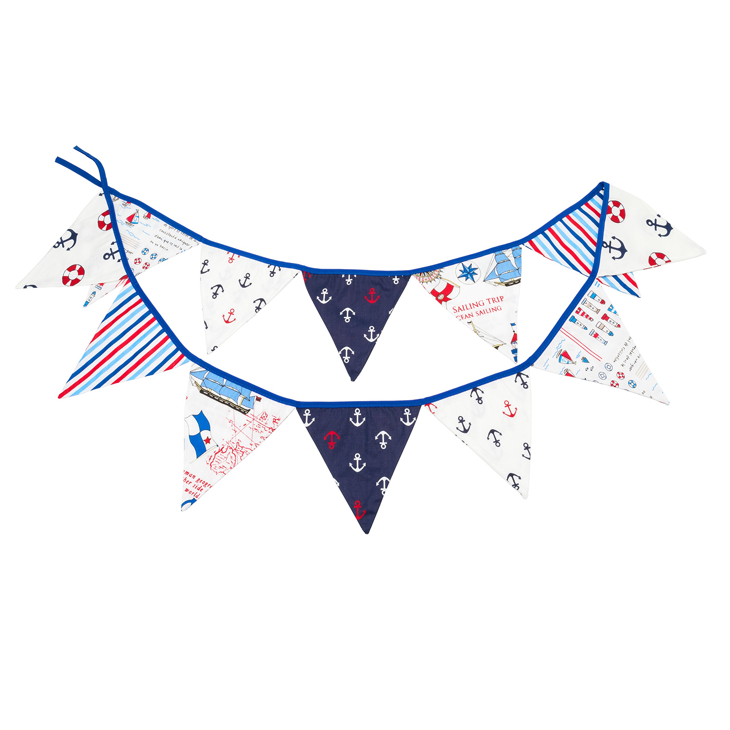 Amazon.com: LOVENJOY 100% Cotton Nautical Anchor Pennant Banner for ...
