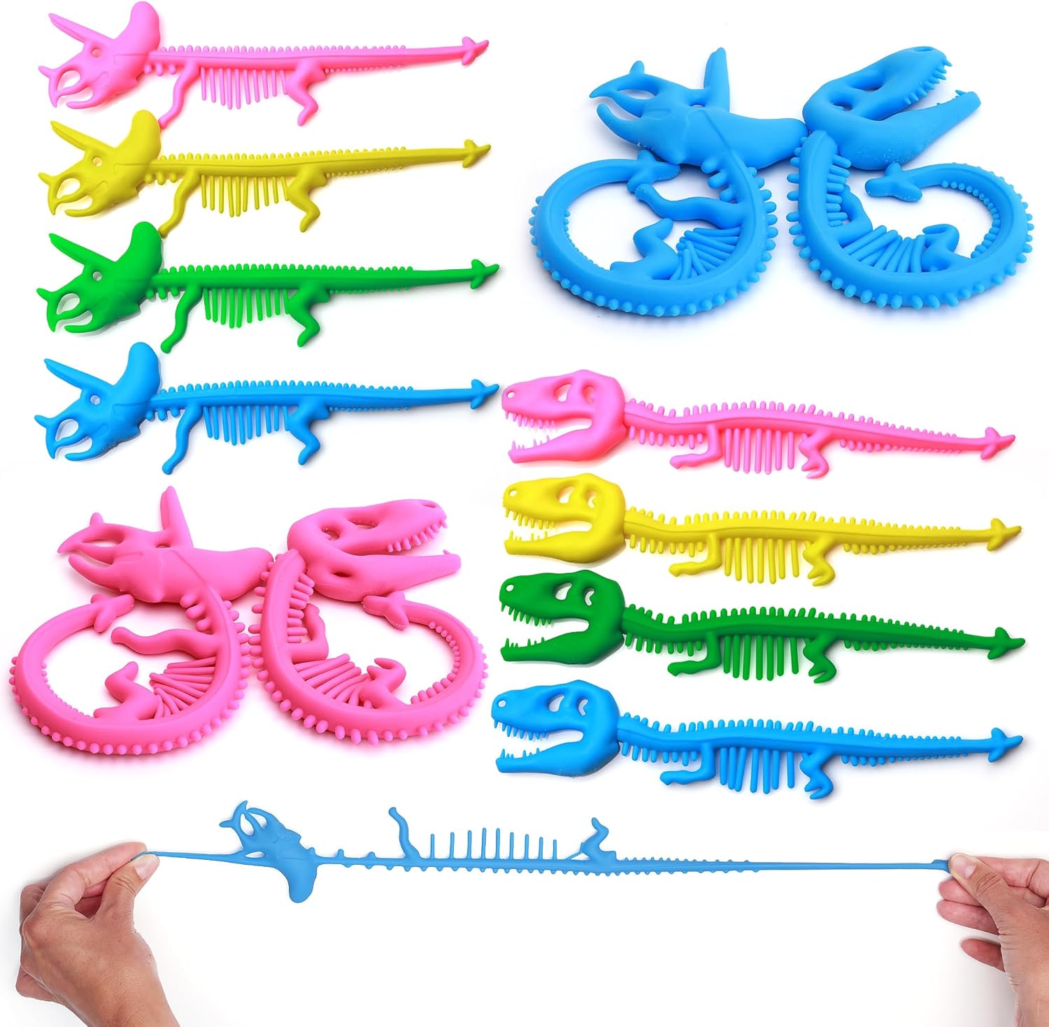 Amazon.com: Dinosaur Toys - Stretchy Strings Fidget Toy for Kids - 9 ...