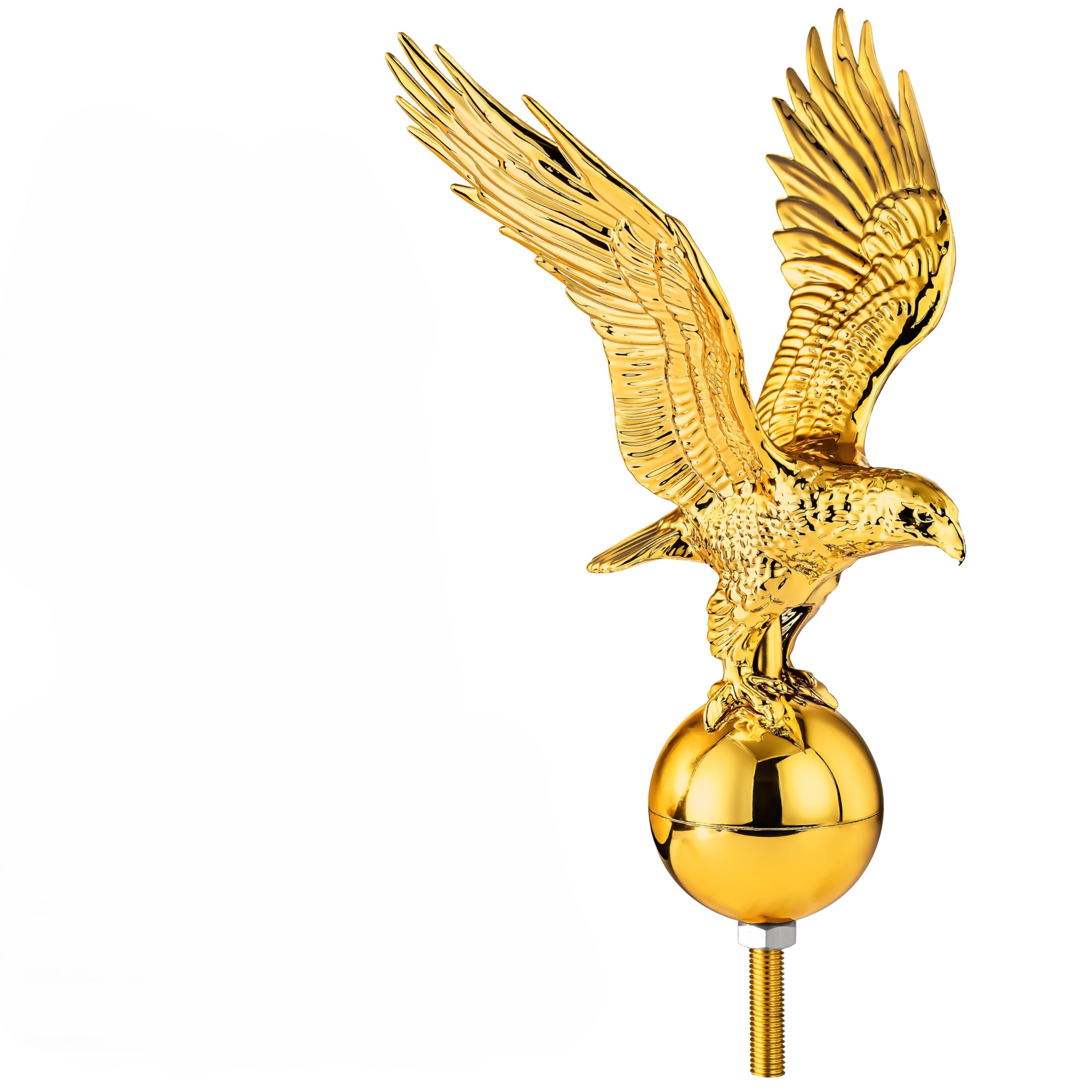 Amazon.com : Aurolit Golden Eagle Flagpole Topper for 20/25/30 Ft Pole ...