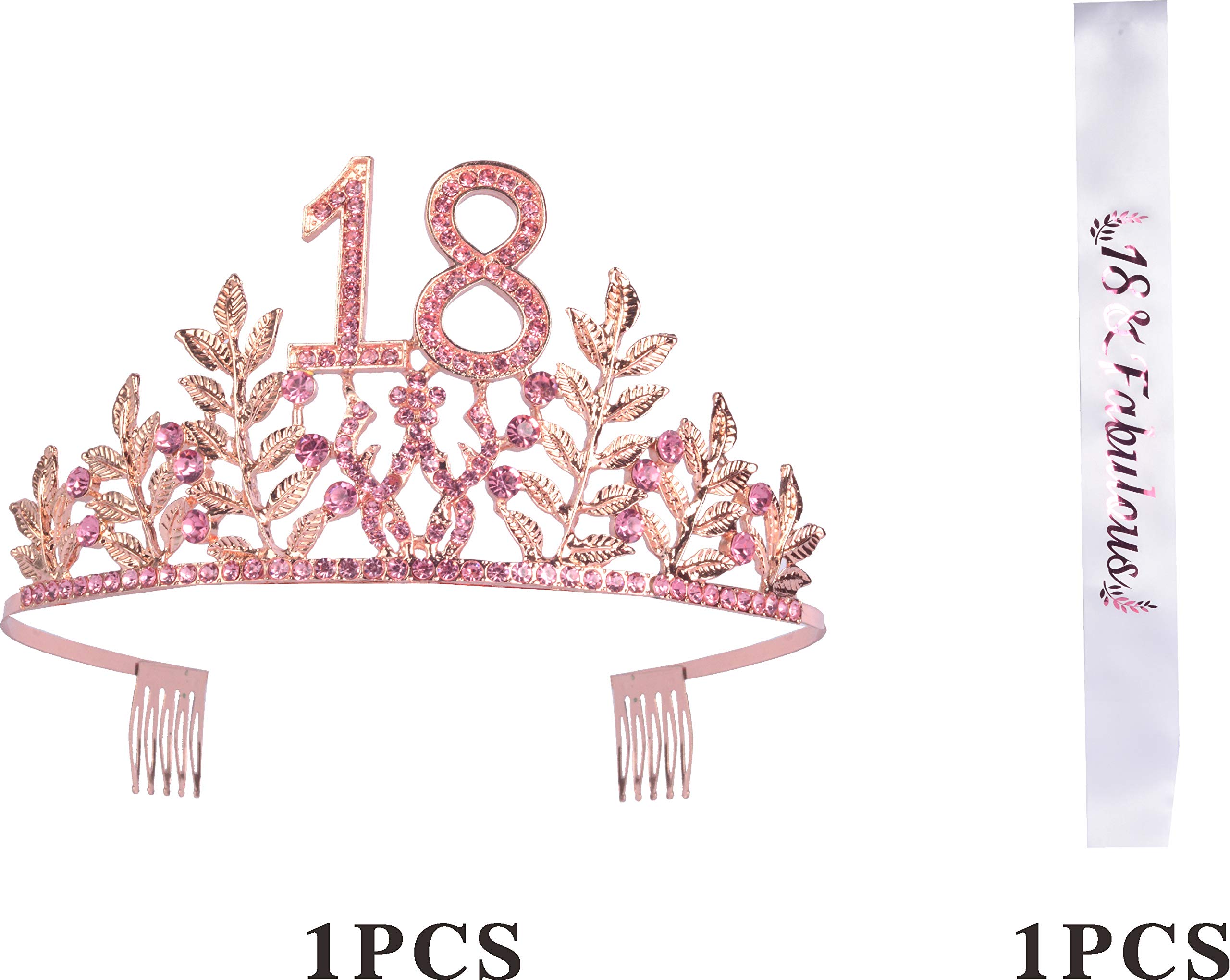 18th Birthday Gifts for Girls, 18th Birthday Tiara and Sash, 18 ...
