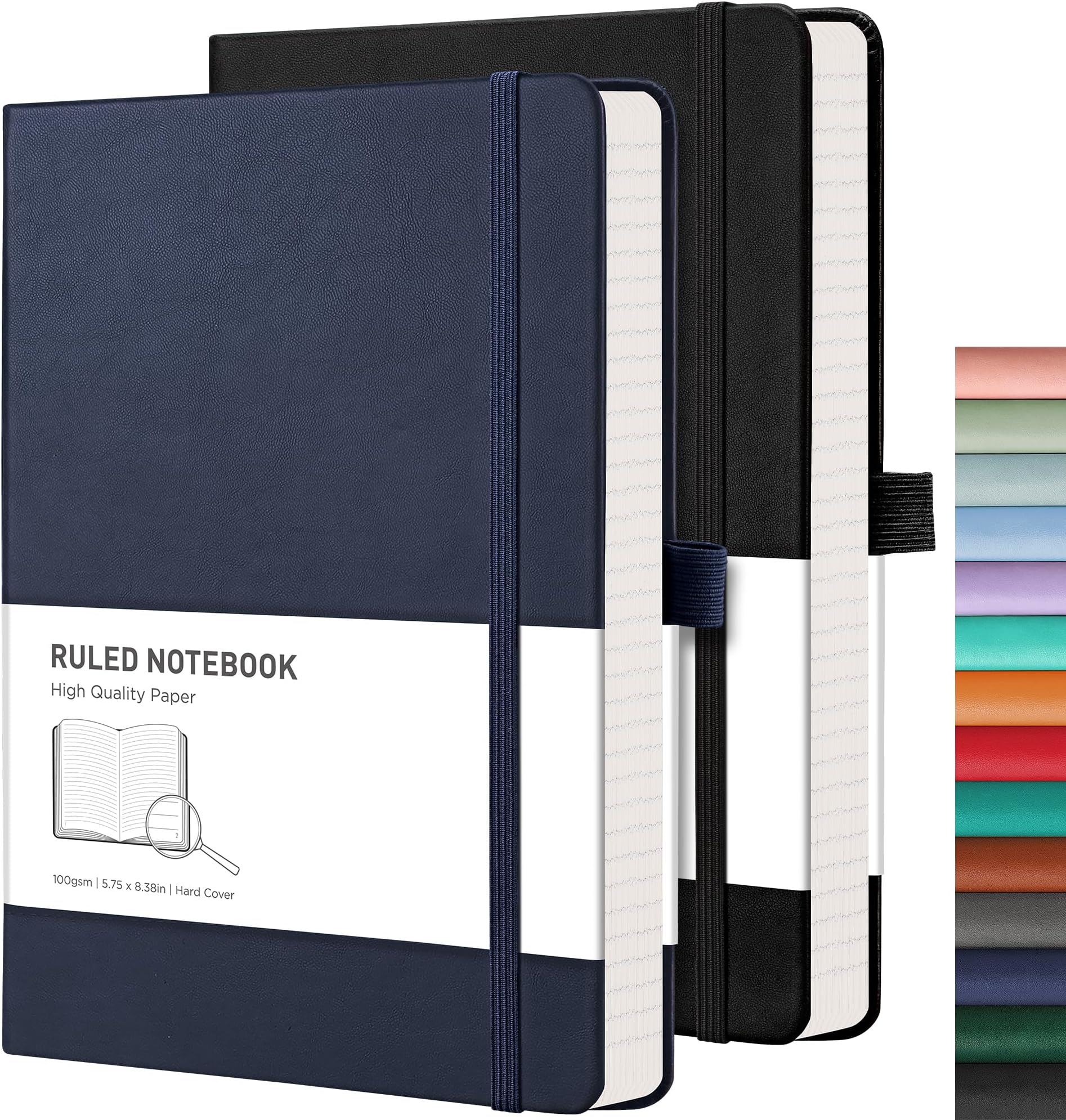 Amazon.com : feela 8 Pack Journal Notebook Bulk for School, Hardcover ...