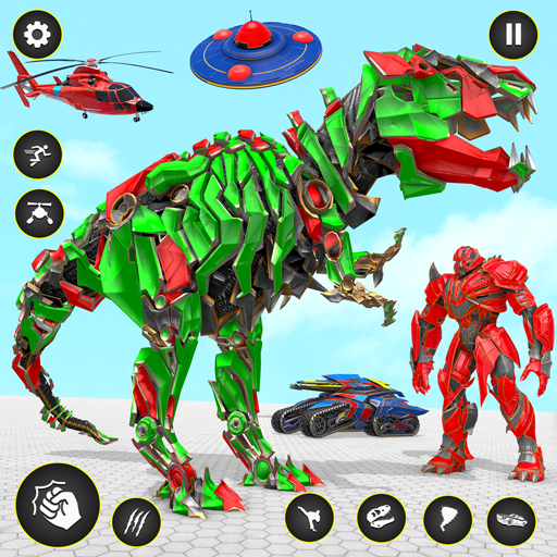 Dino Transform Car: Flying Robot Games - Flying Dino Mech Warriors ...