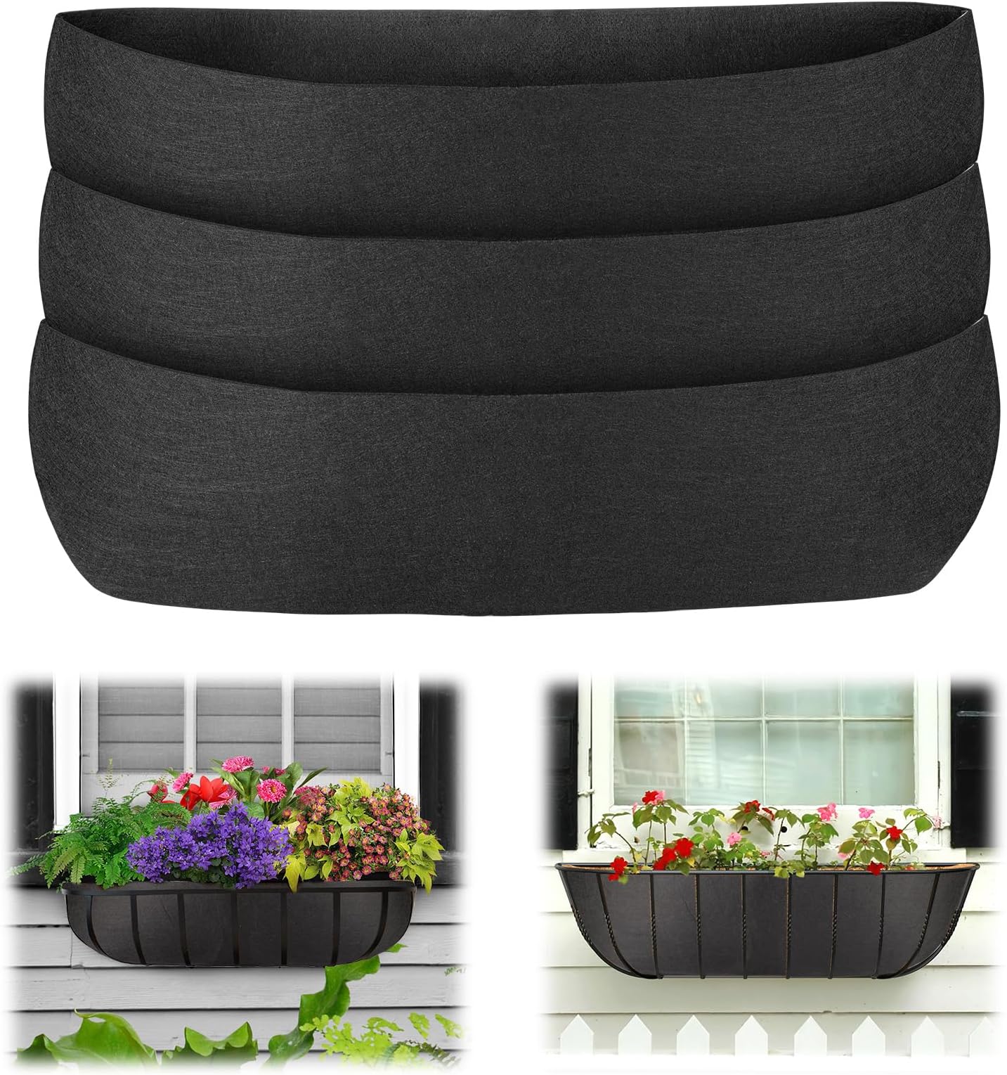 Amazon.com: Vodolo Window Box Liner,3PCS 24 Inch Planter Basket Liners ...