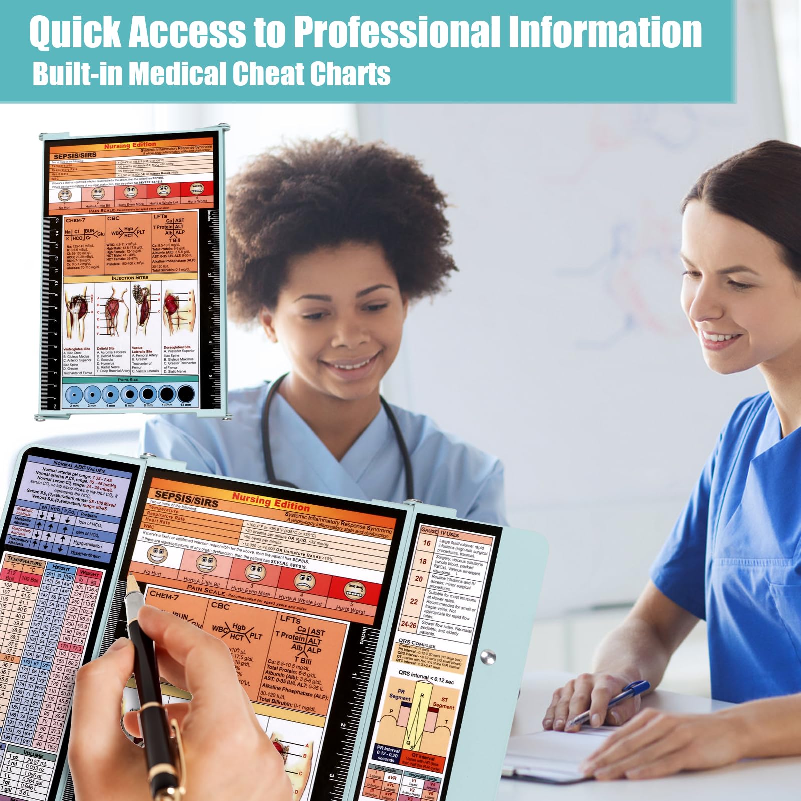 Snapklik.com : Nursing Clipboard Foldable,Nurse Clipboard 3 Layers ...