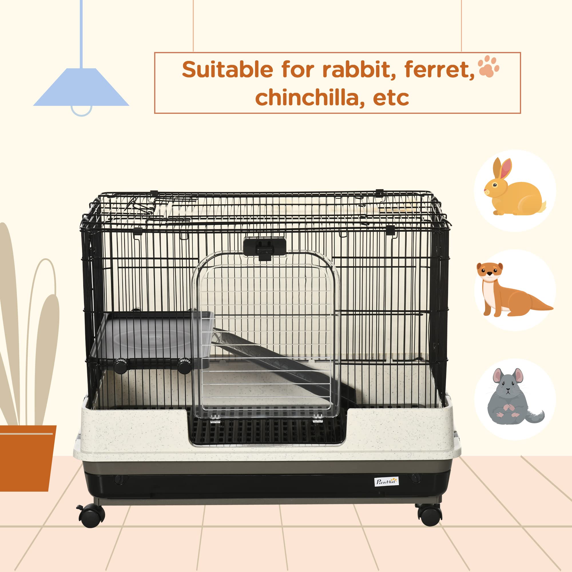 Snapklik.com : PawHut 26" Small Animal Cage