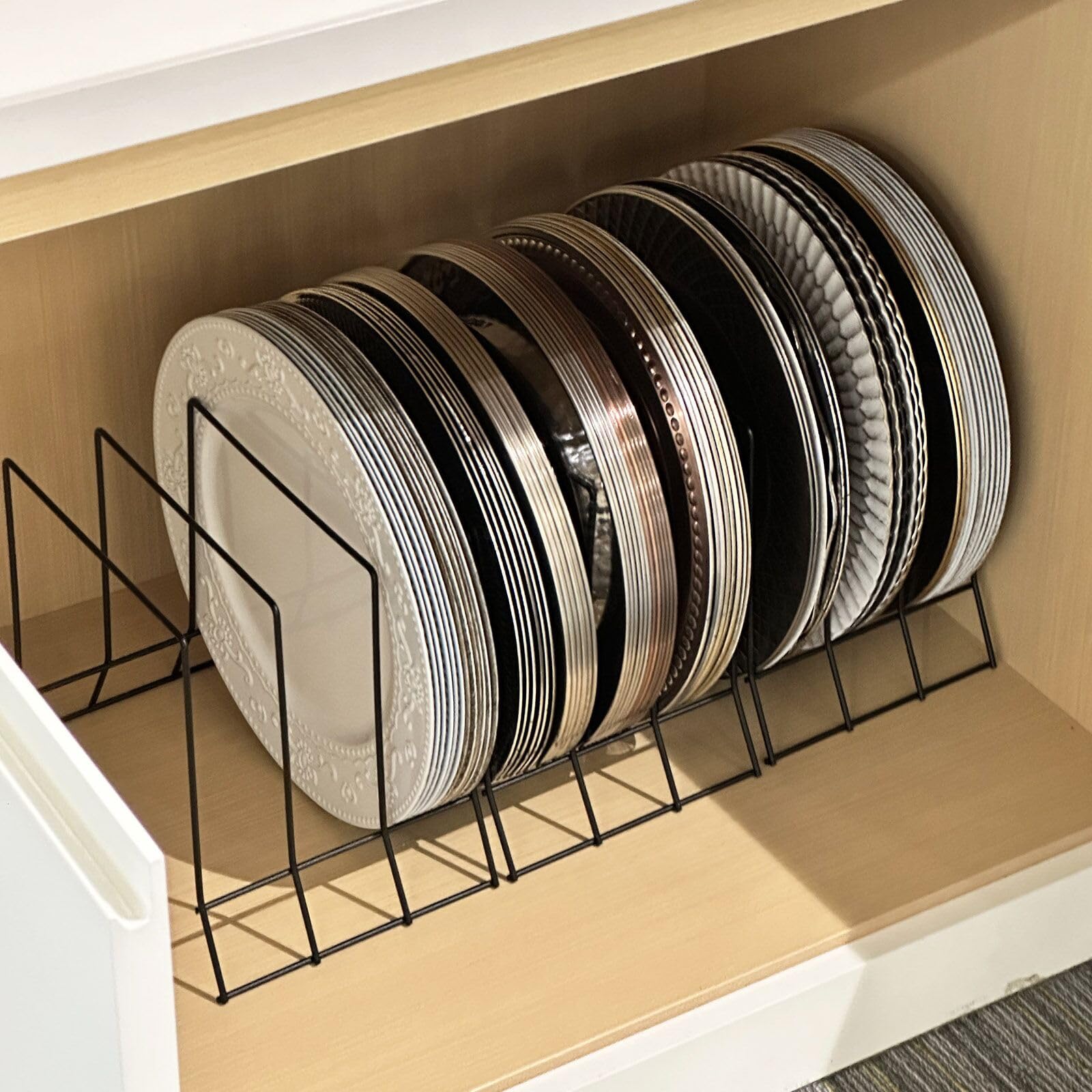 Snapklik.com : Brightalk Freestanding Metal Charger Plates Organizer