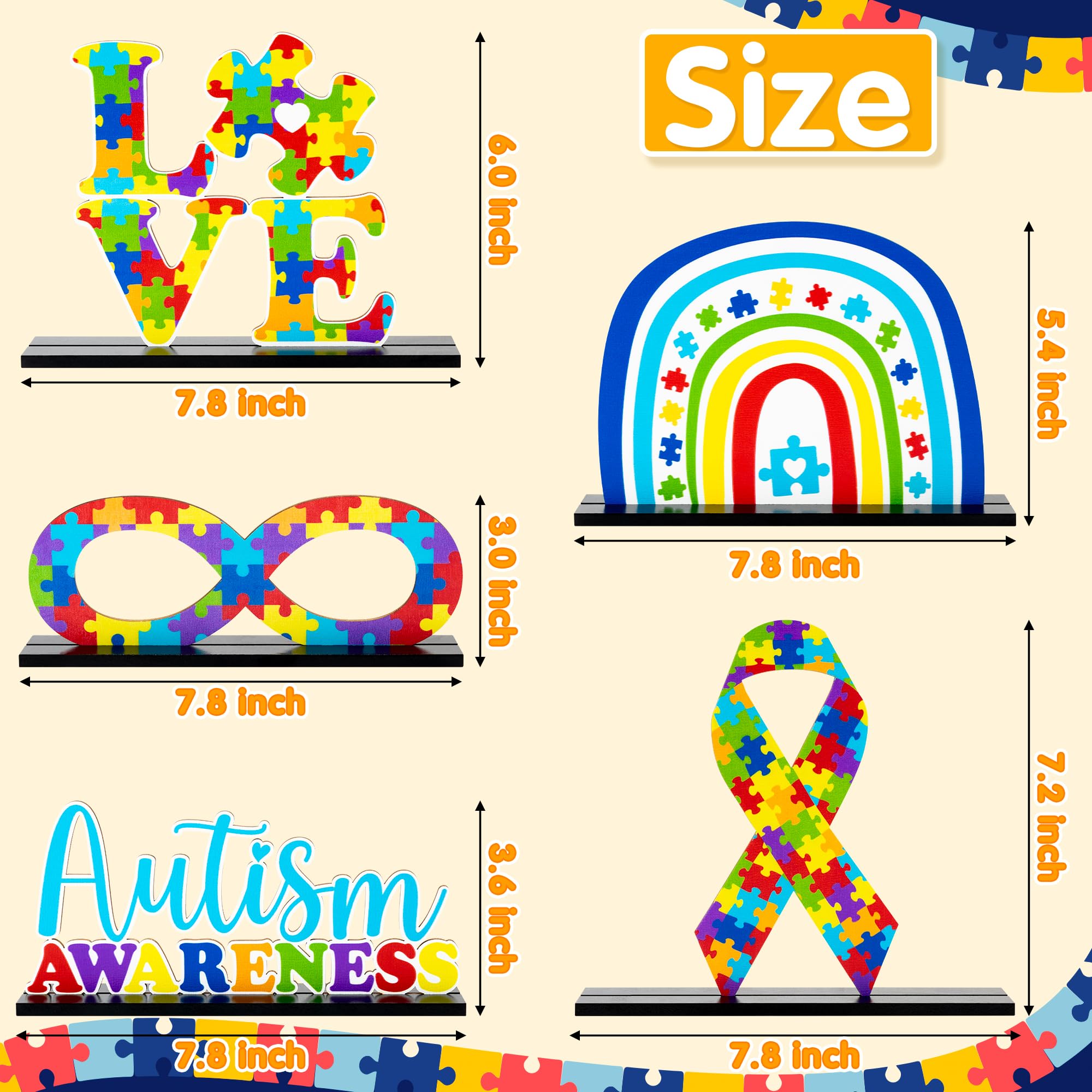 Snapklik.com : Autism Awareness Table Centerpieces - 5Pcs Autism ...