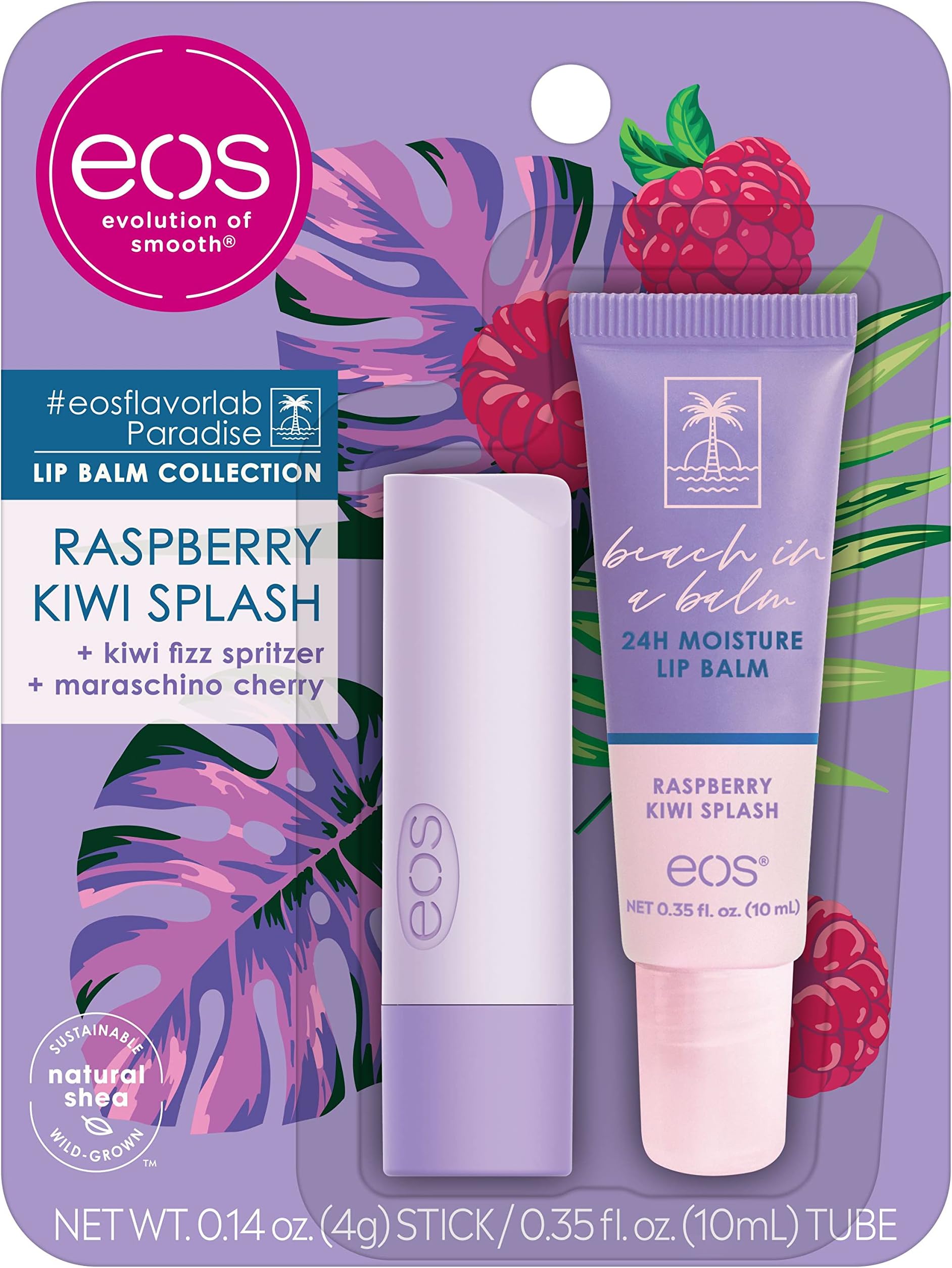 Amazon.com : eos 100% Natural & Organic Lip Balm Stick- Chamomile, All ...