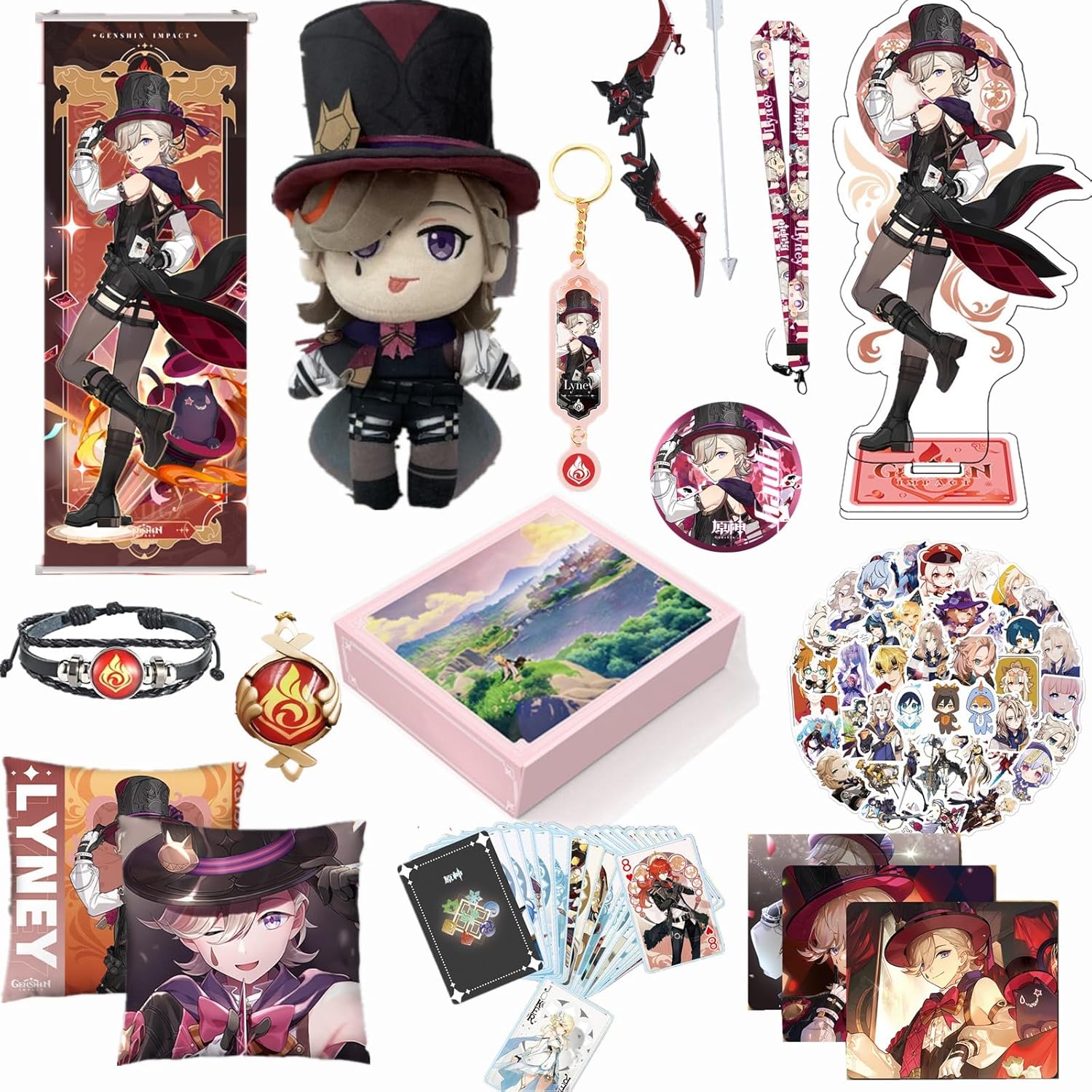 Amazon.com: Re-siin Fans Gift Box for Genshin Impact - Plush Doll ...