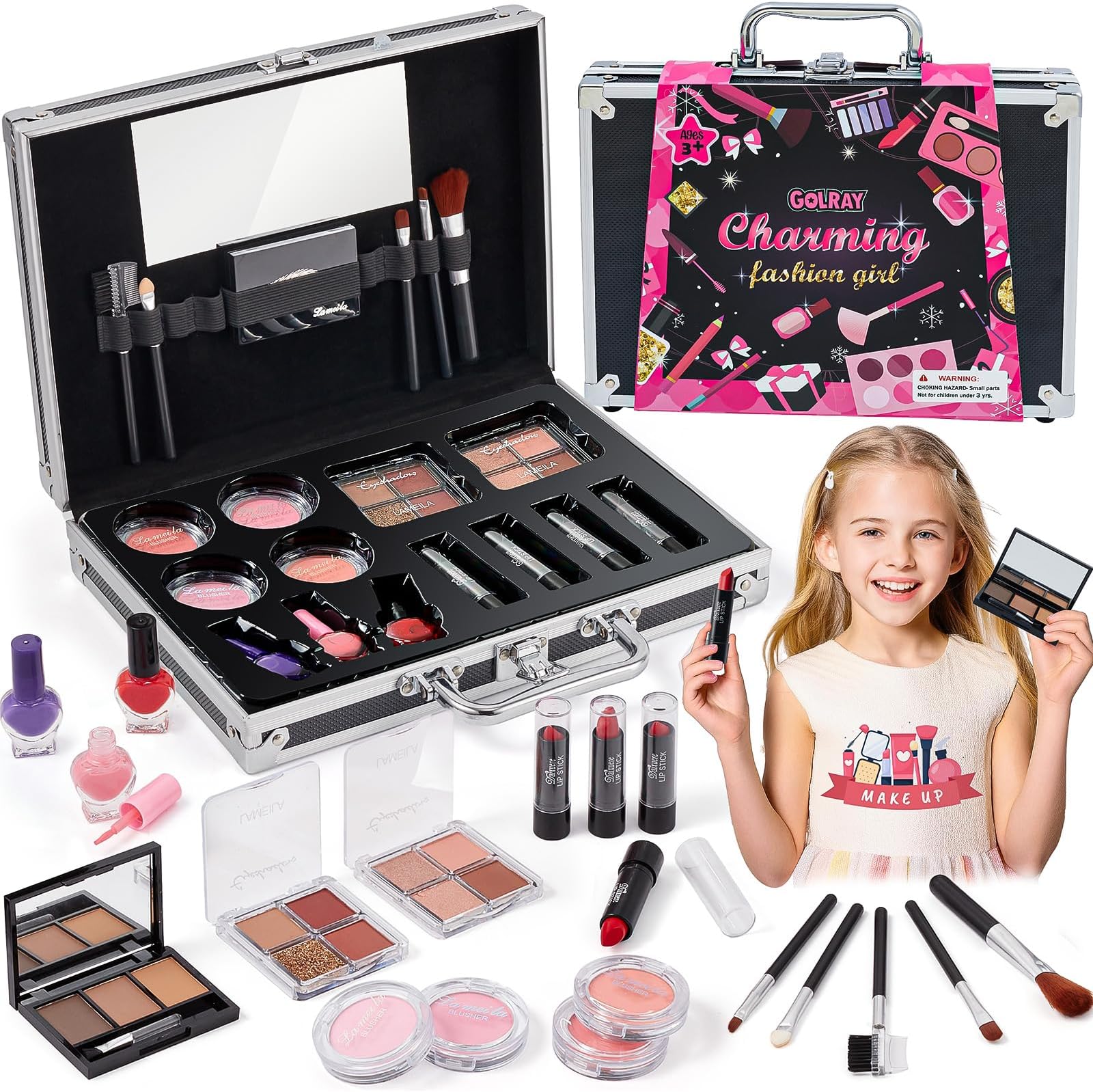 Amazon.com: Golray Makeup Kit for Girls Full Kit Ages 8-12, Teen ...