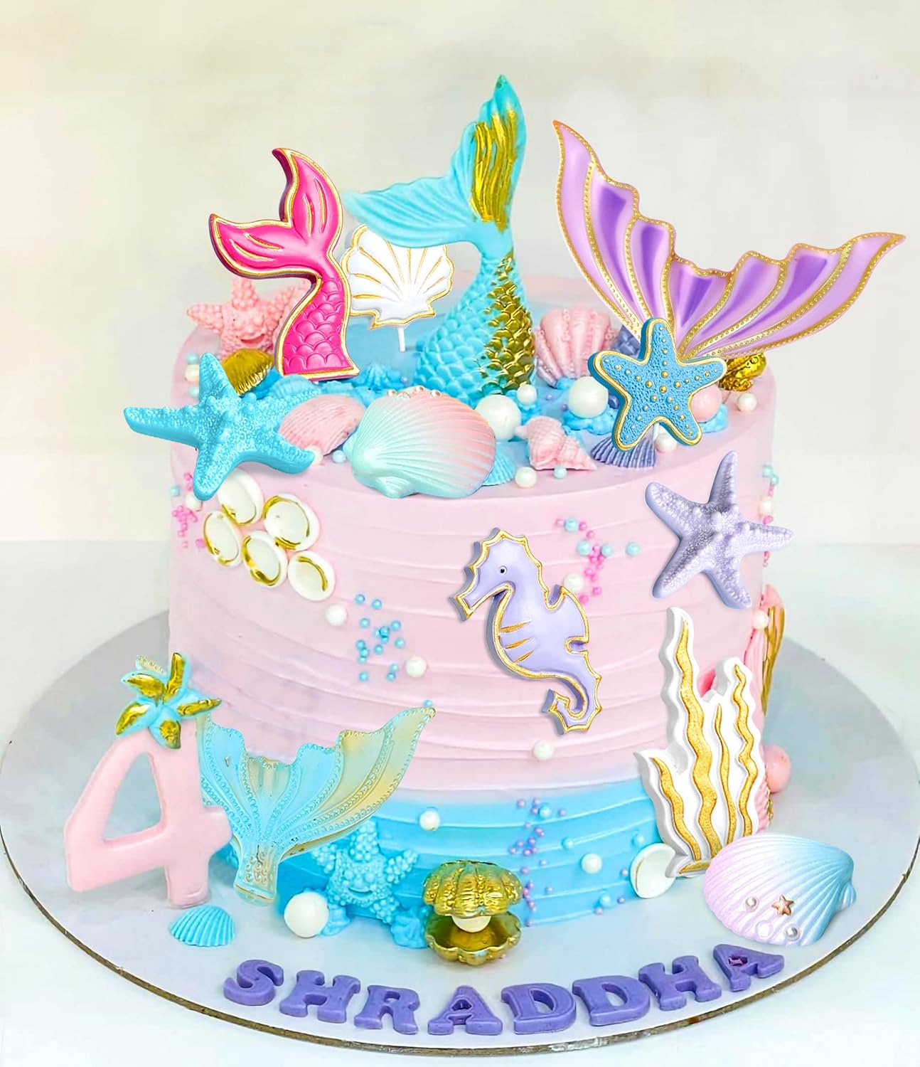 JeVenis Luxe Sirène Queue Gâteau Décoration Sirène Queue Gâteau Topper ...