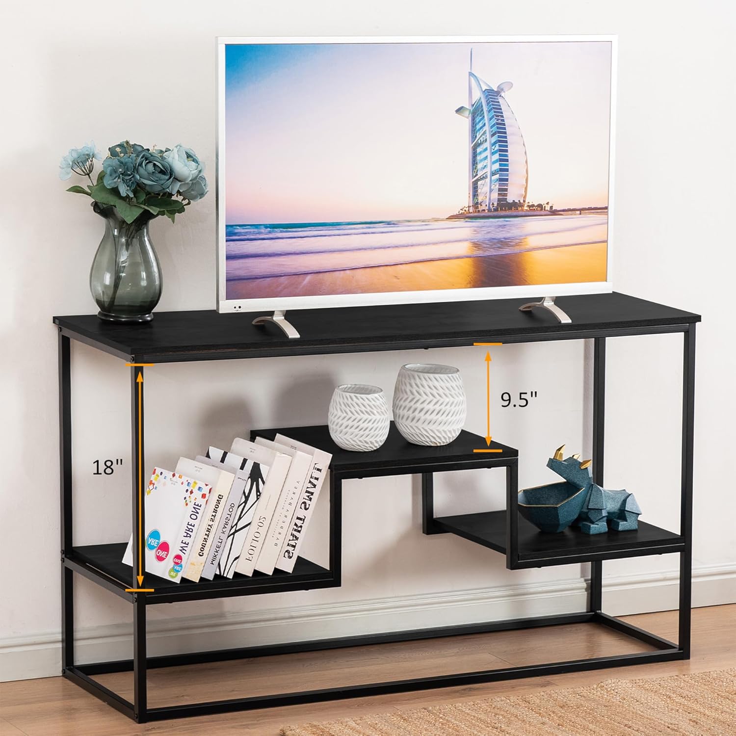 Amazon.com: YOUDENOVA TV Stand for TVs up to 55 Inch, TV Console Table ...