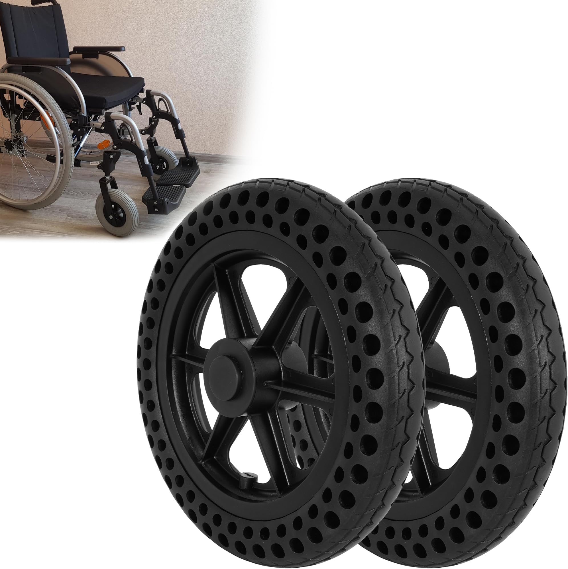Amazon.com: 12''X2.0'' Wheelchair Wheels Assembly 12 Inch Rear Wheel ...