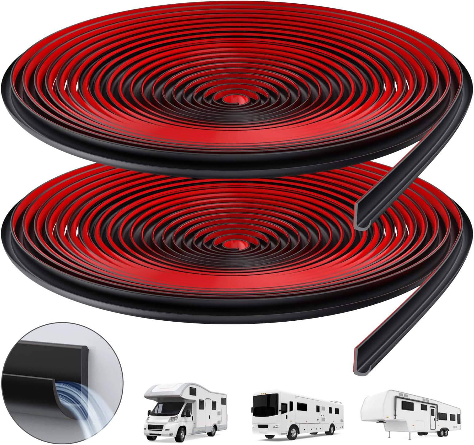 RV Rain Gutter,PVC Plastic drip Guides,for Cars, Vans, caravans, roof ...