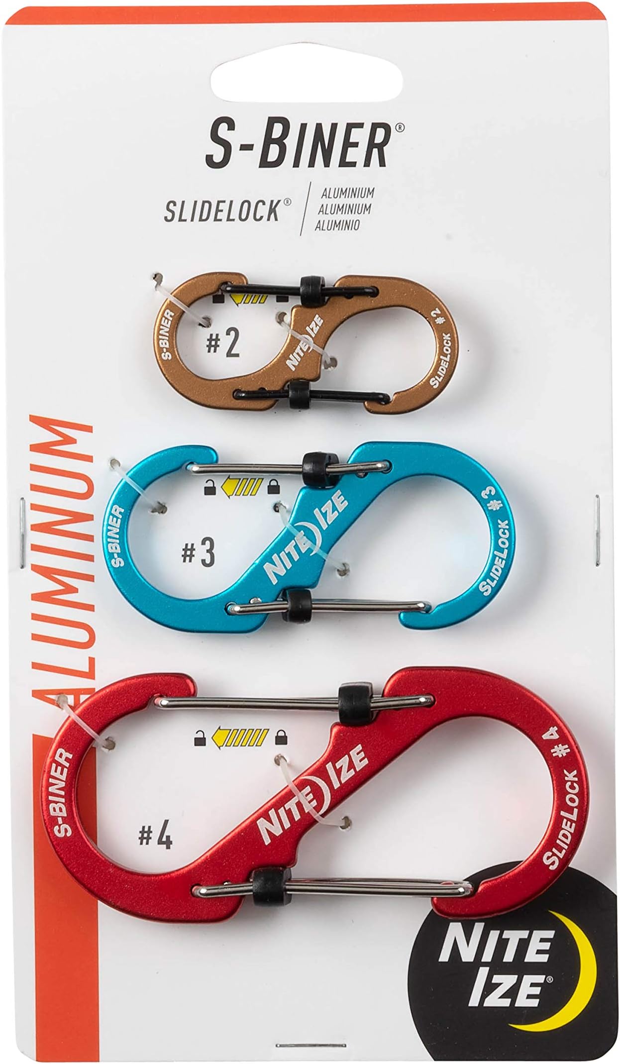 Nite Ize Slidelock Aluminum Locking Carabiner - Keychain Carabiner with ...