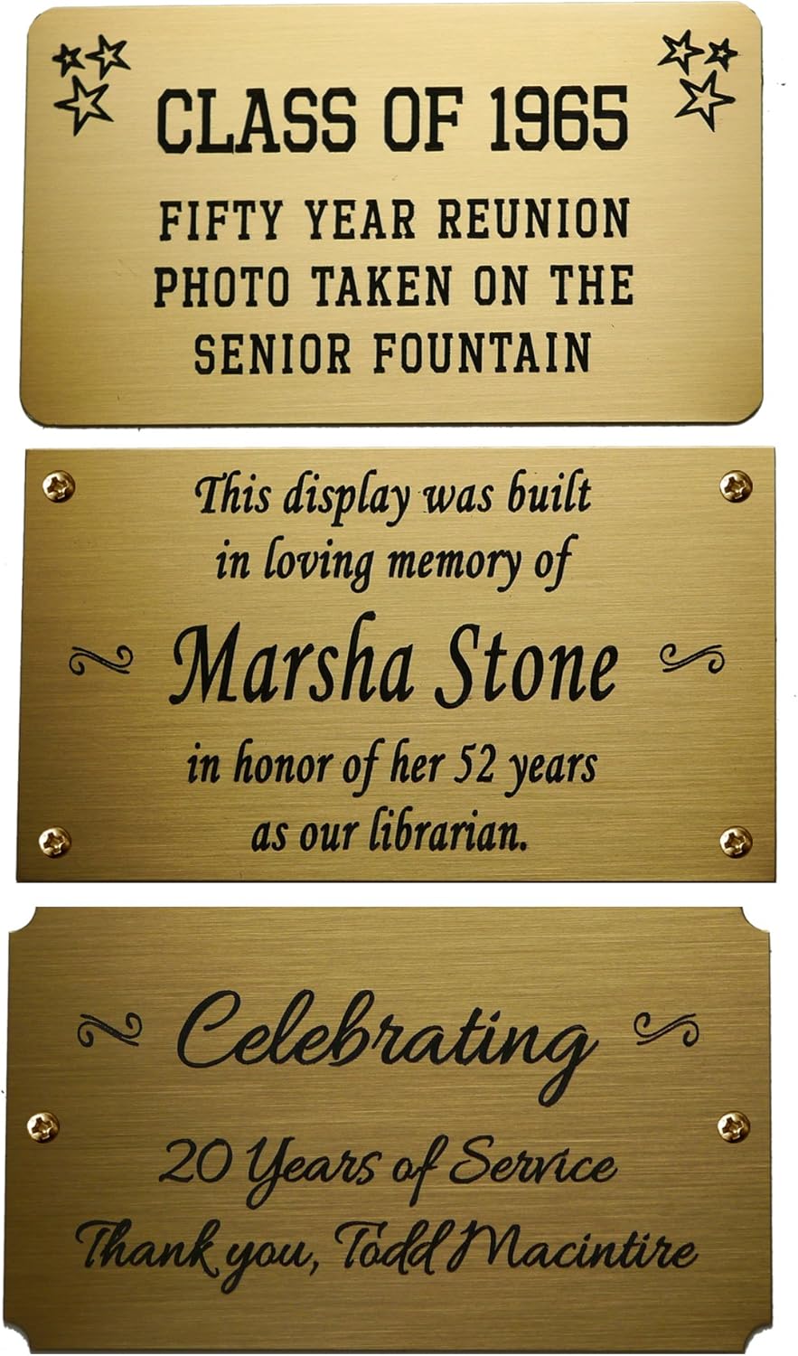 Amazon.com: Size: 3-1/2"W x 2"H, Personalized, Custom Engraved, Brushed ...