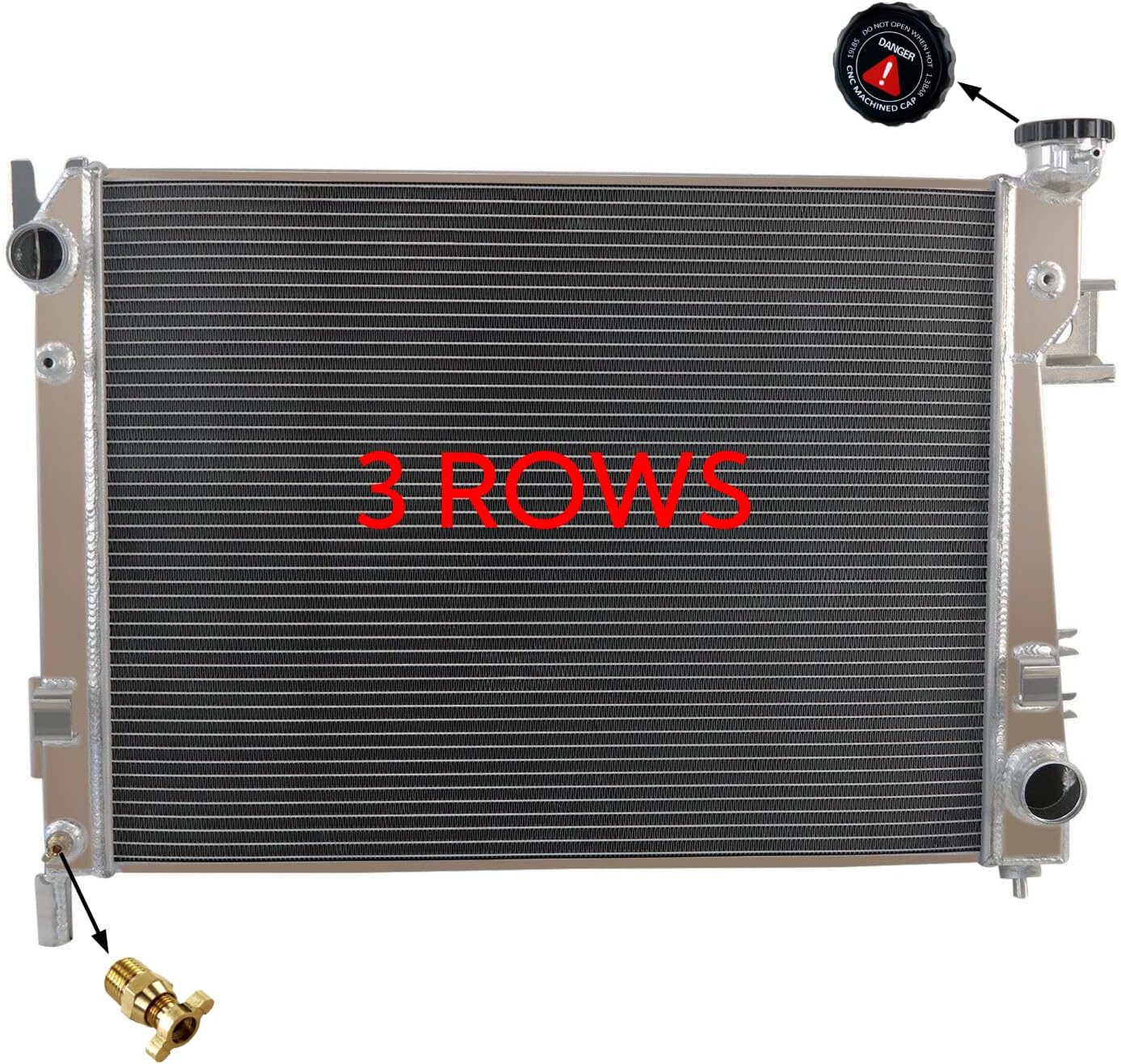 Amazon.com: ALLOYWORKS 3 Row All Aluminum Radiator For 2003-2009 Dodge ...