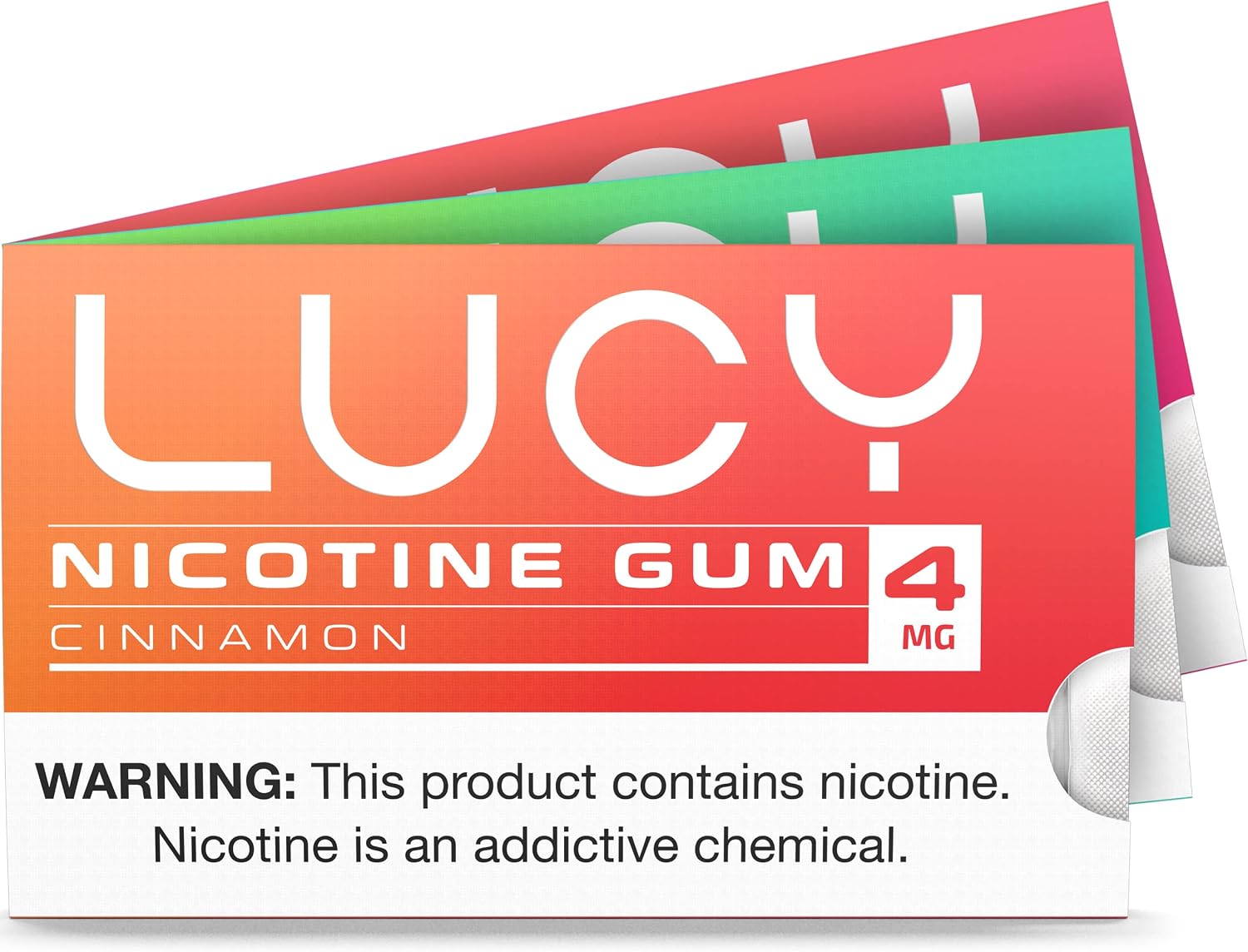 Amazon.com: Lucy Nicotine Gum 4mg, 30 Count [Sample Pack], Nicotine ...