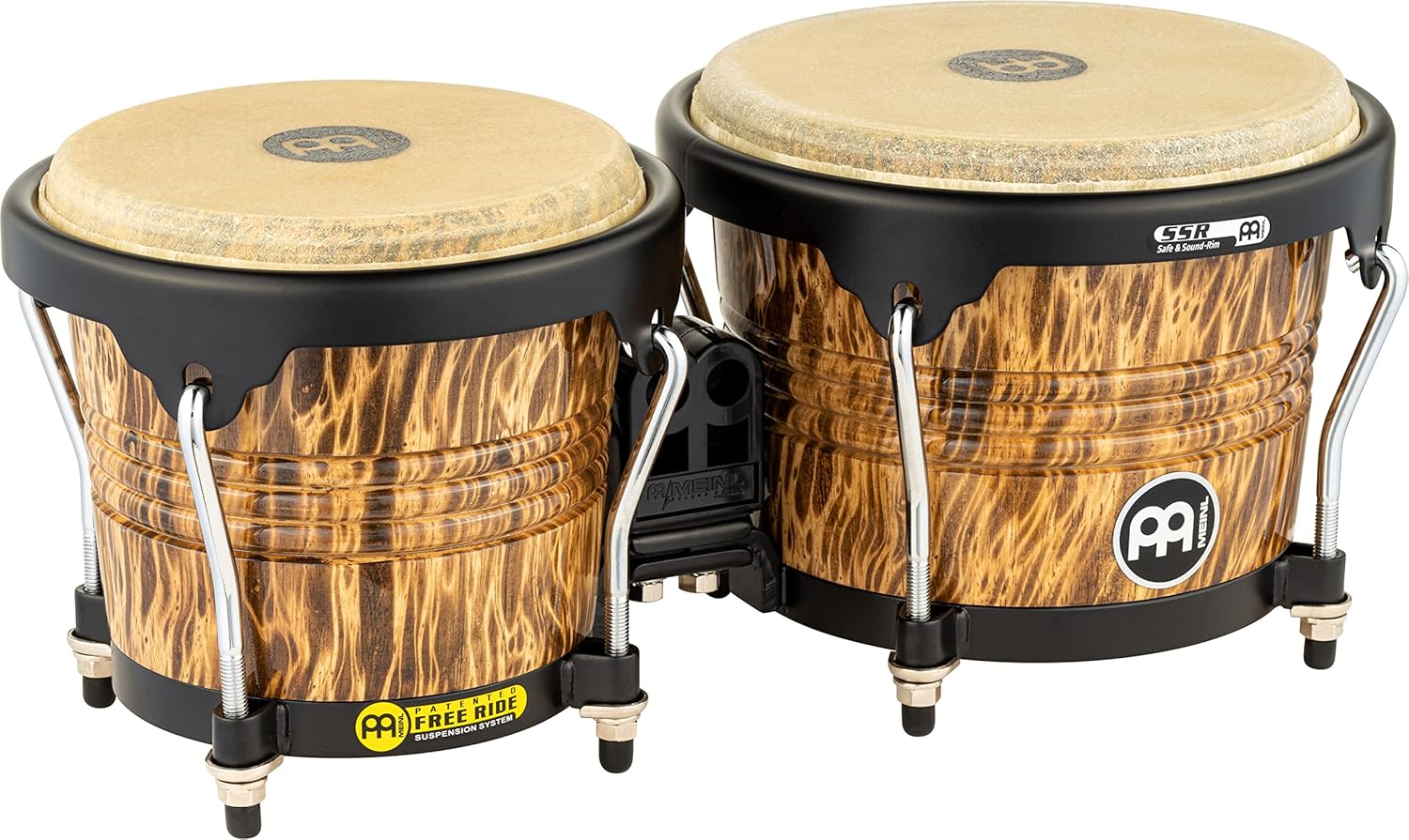 Meinl Percussion FWB190LB Wood Bongo-Set, Free Ride Designer Series ...
