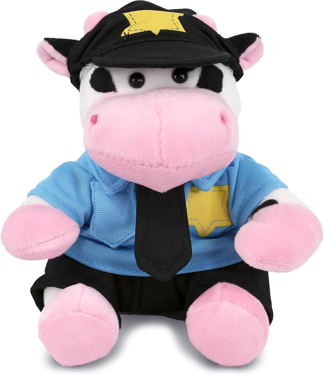 Amazon.com: DolliBu Cow Police Officer Plush Toy - Super Soft Cow Cop ...