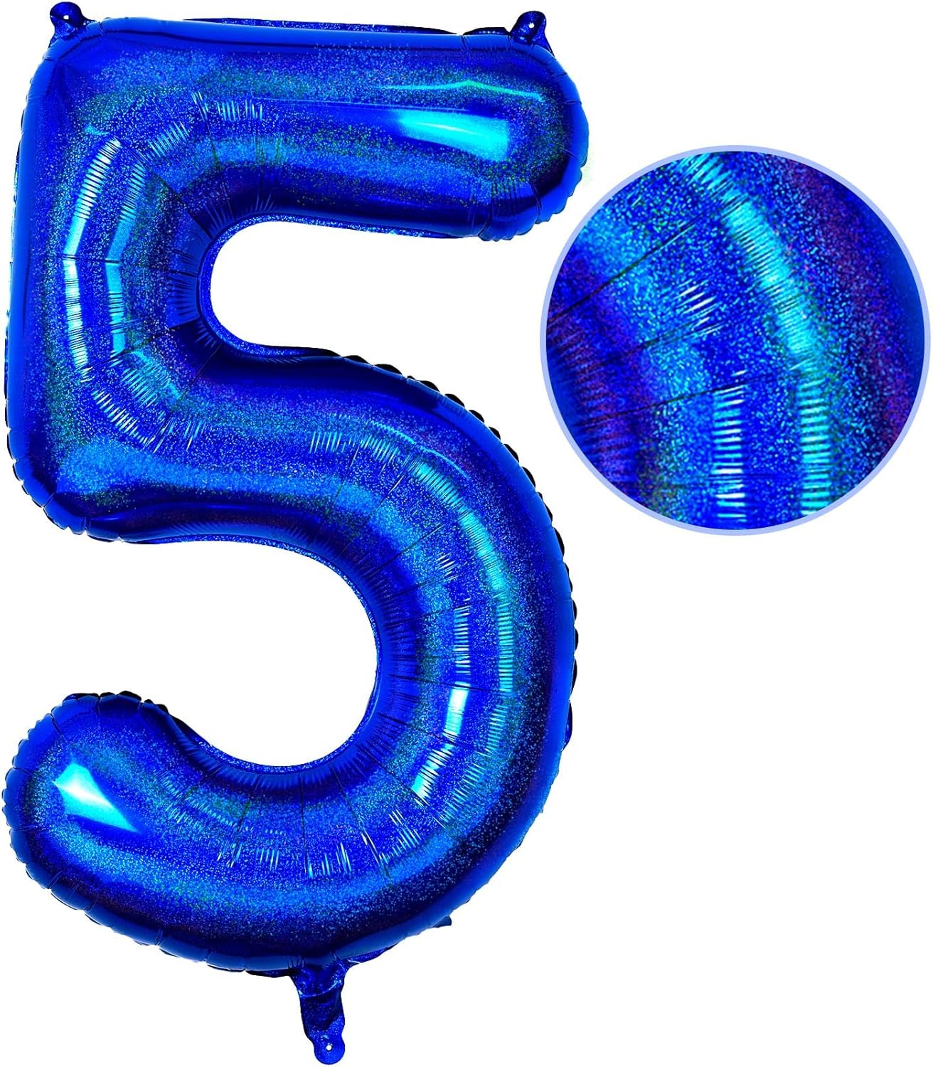 Amazon.com: Number 5 Balloon 40 inch, Dark Blue Big Number Balloon ...