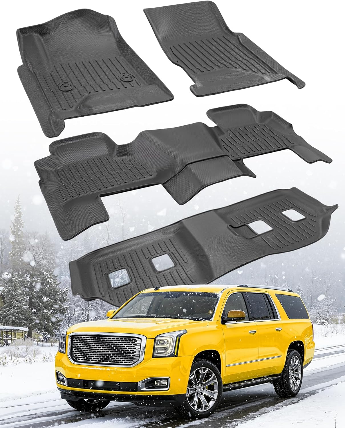 Amazon.com: All Weather Floor Mats Custom Fit for Chevy Suburban & for ...