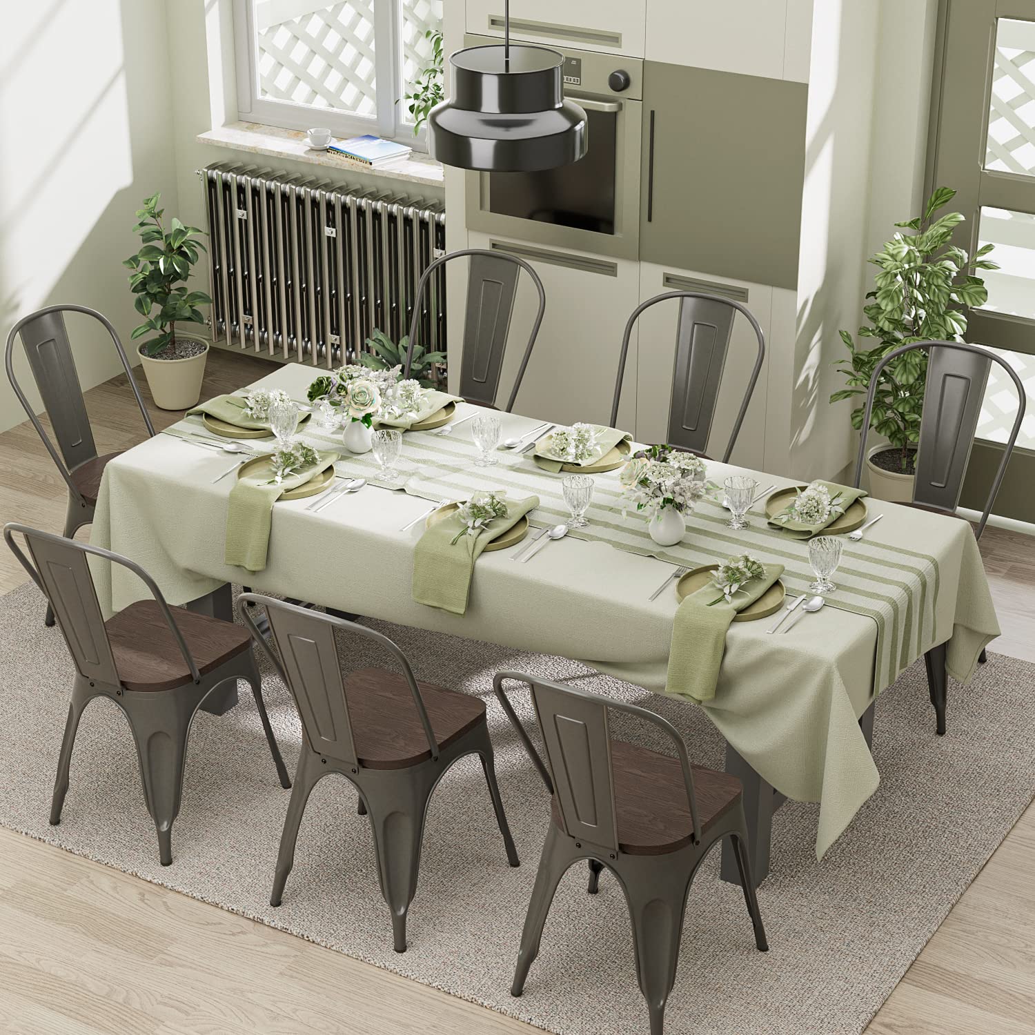 Snapklik.com : Shahoo Metal Dining Chairs Classic Iron Stackable ...