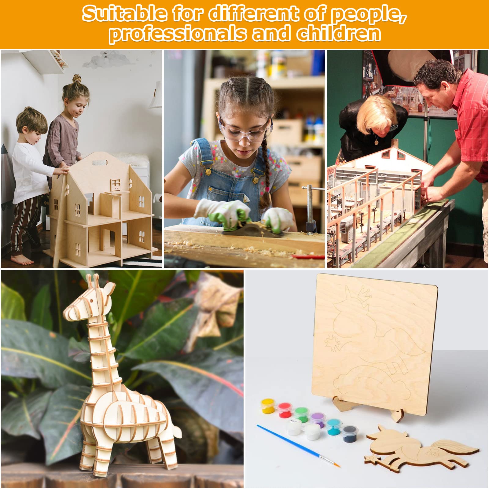 Snapklik.com : 12Pcs 8x8x1/4 Inches Basswood Sheets, Unfinished Basswood Sheets, Plywood Sheet ...