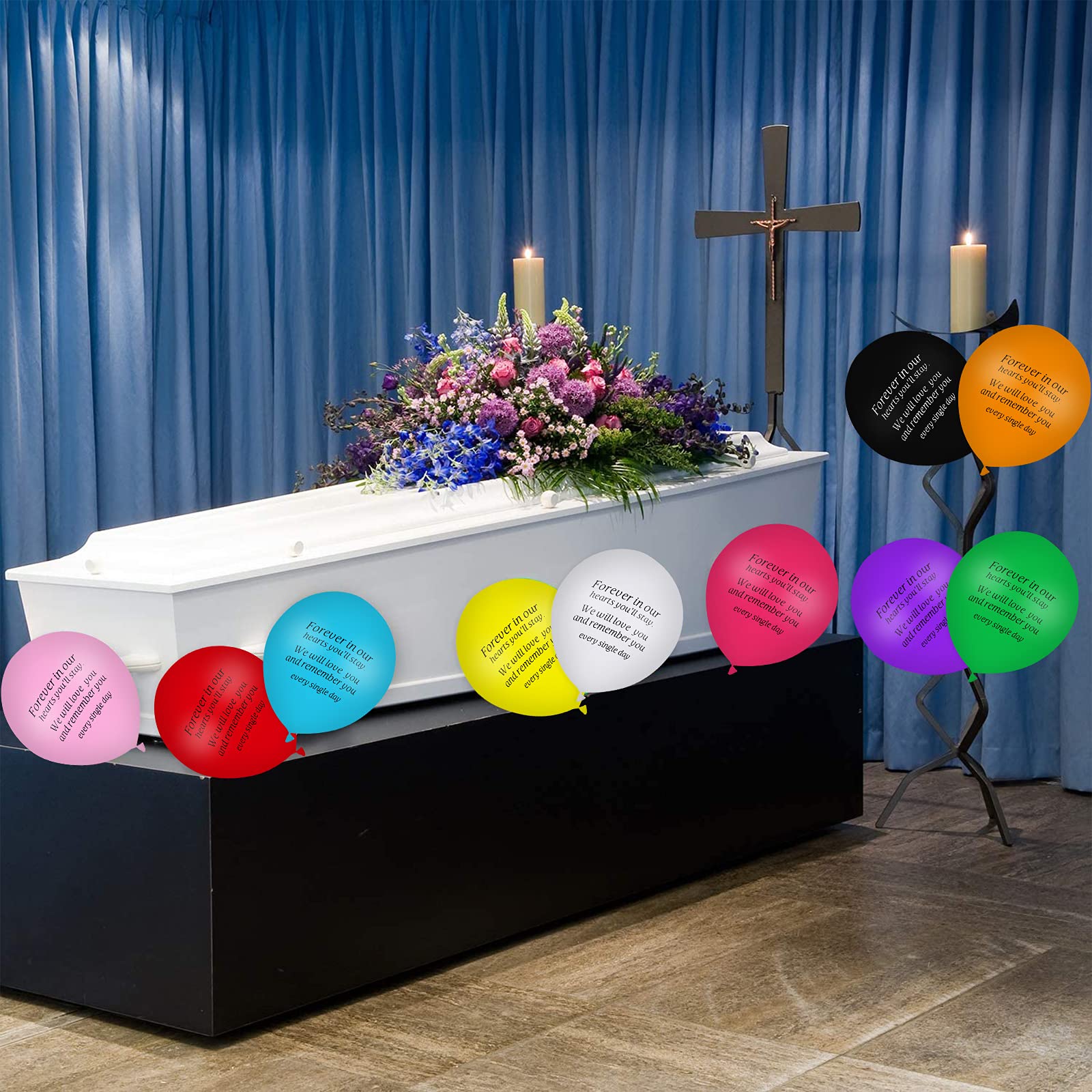 Buy 30 Pcs Memorial Balloons Colorful Funeral Remembrance Balloons 12 ...