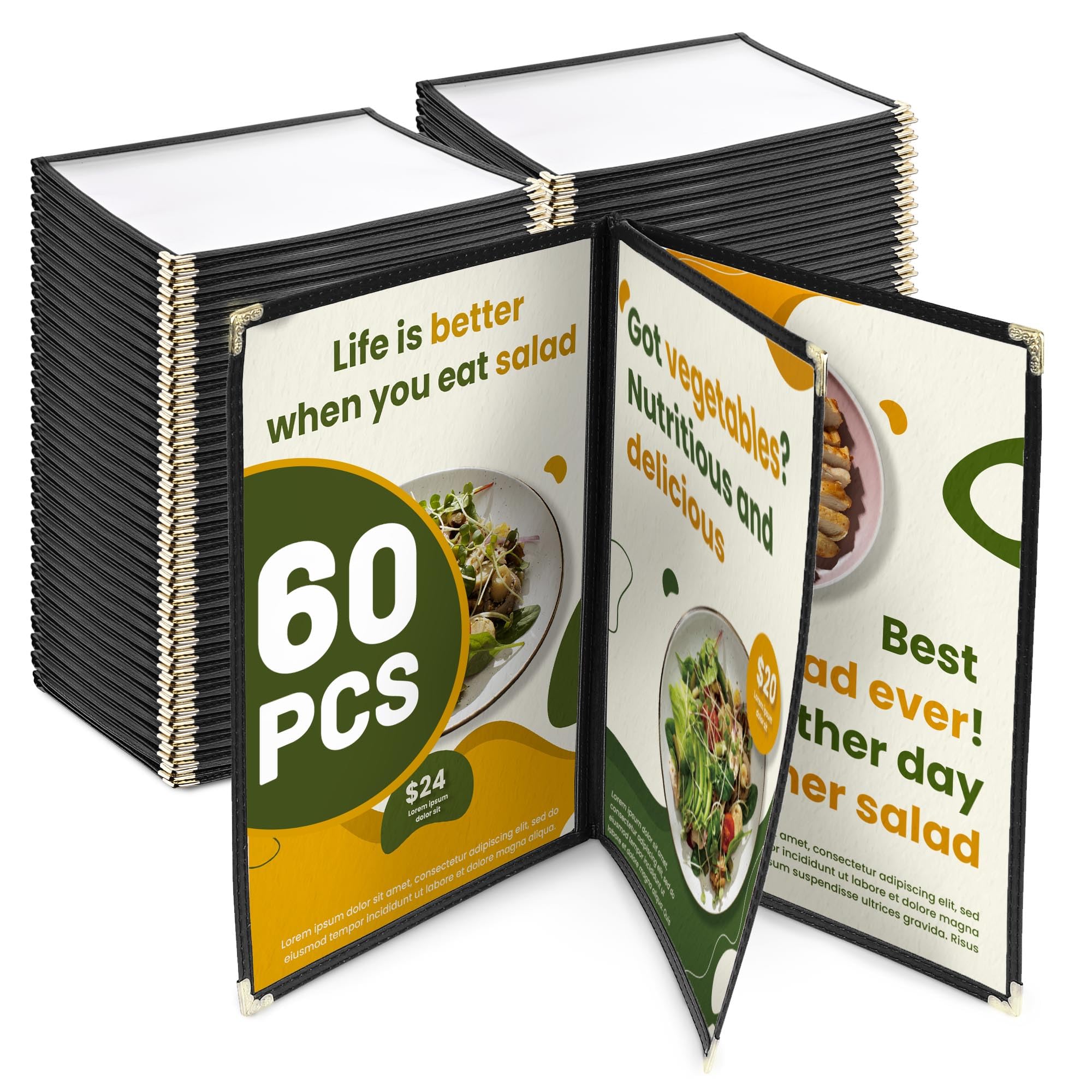 Snapklik.com : WeChef 60 Pack Restaurant Menu Covers 8.5 X 11inch Book ...