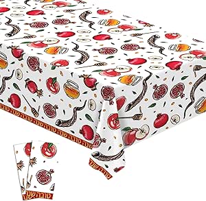 Buxiuer Rosh Hashanah Tablecloth Shana Tova Jewish New Year Holiday ...