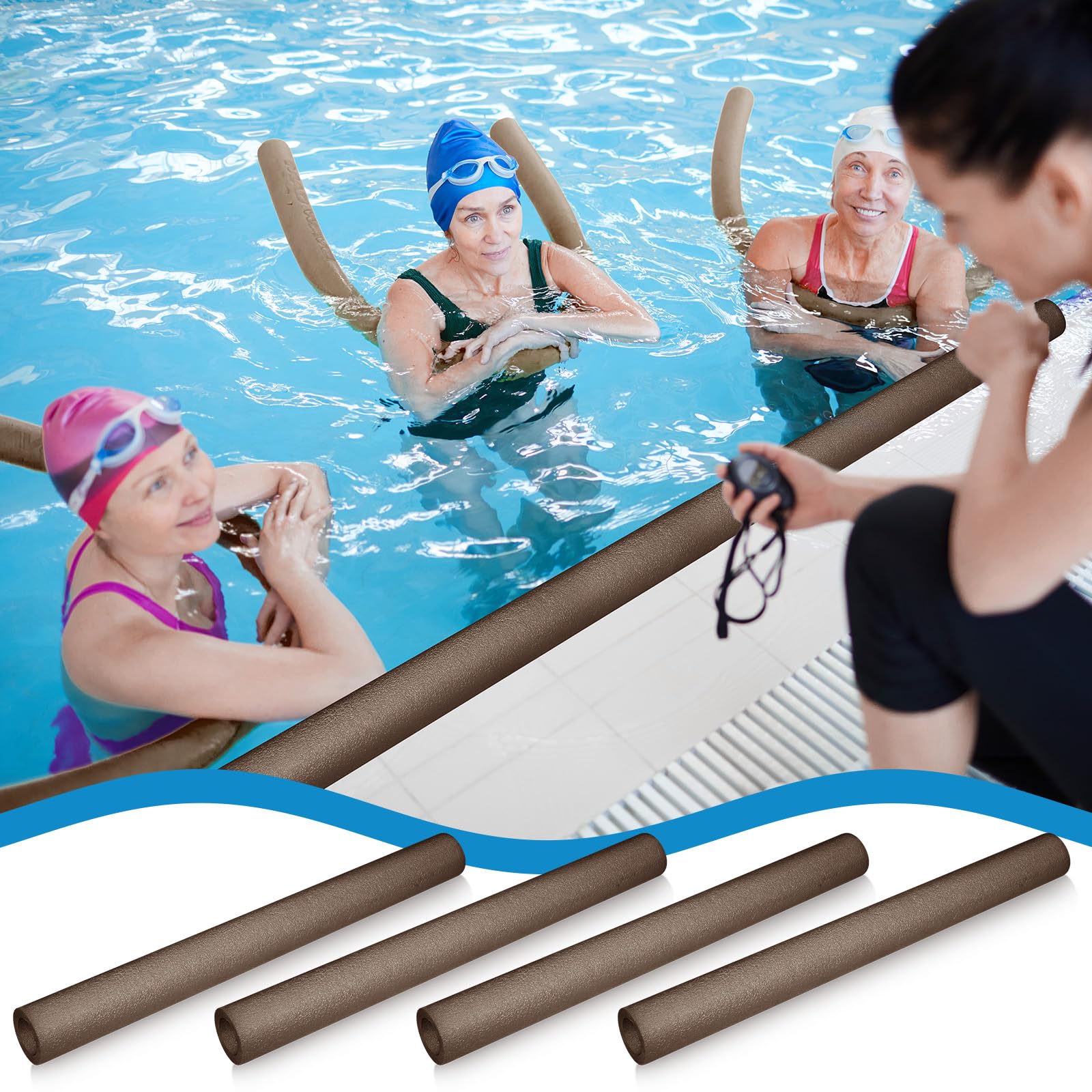 Snapklik.com : 4 Pcs Hanaive 40 Inch X 4.1 Inch Jumbo Pool Noodles Bulk ...