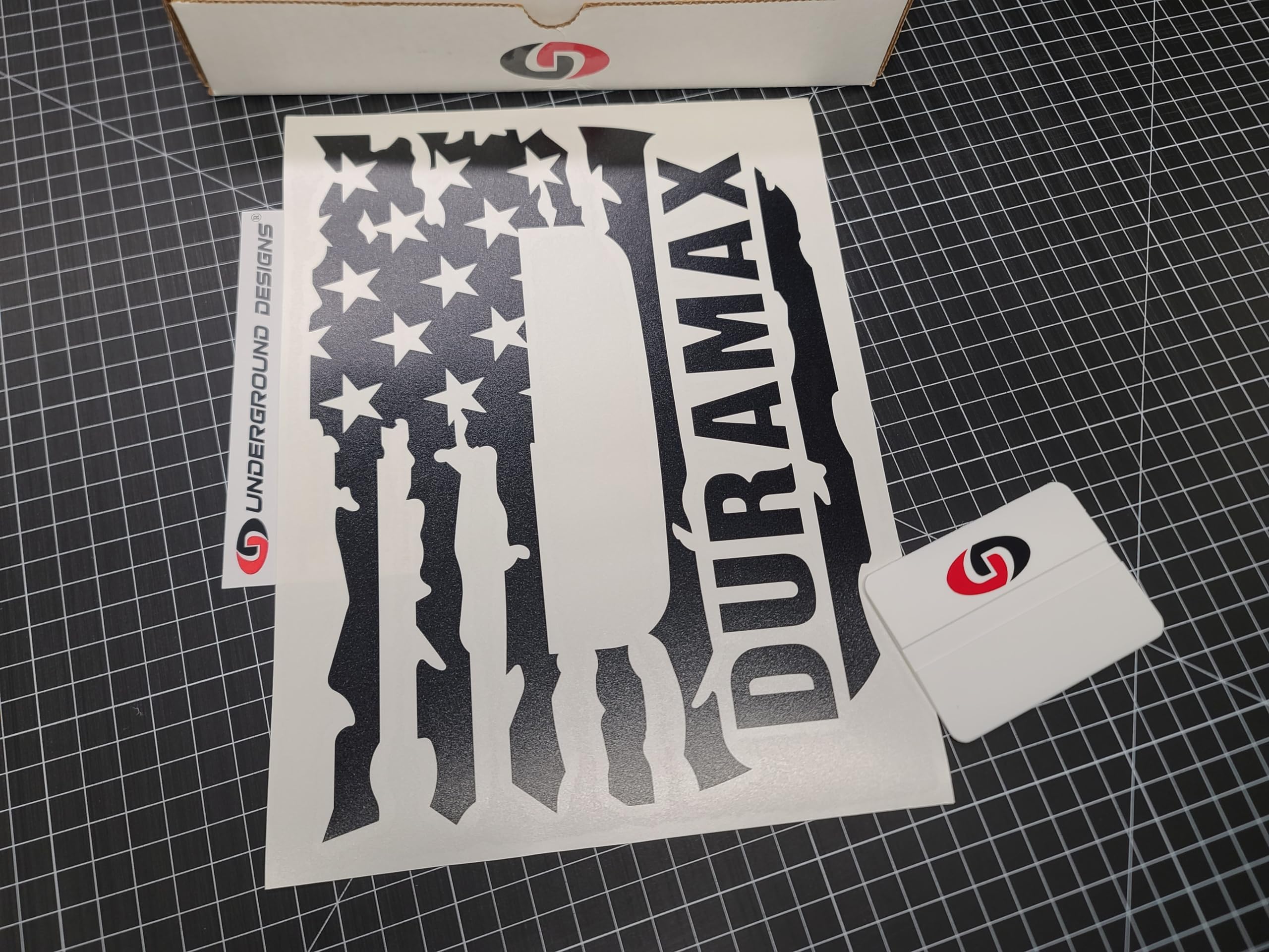 Amazon.com - Duramax Decals 12" American Flag Truck Rear Window ...
